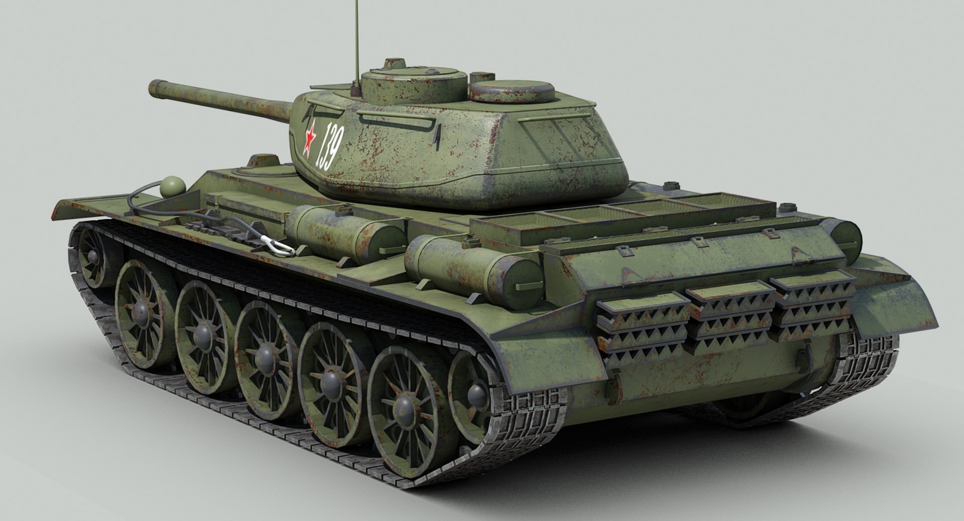 3D Ww2 Russian Tank Gun Model - TurboSquid 1392744