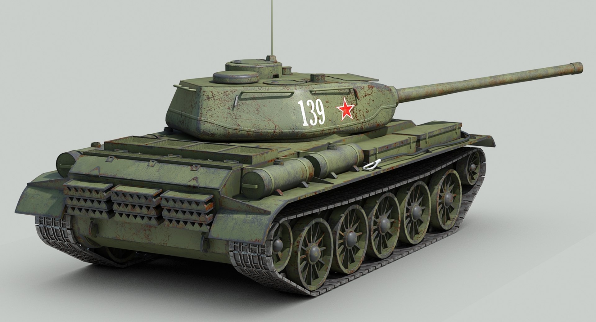 3D Ww2 Russian Tank Gun Model - TurboSquid 1392744