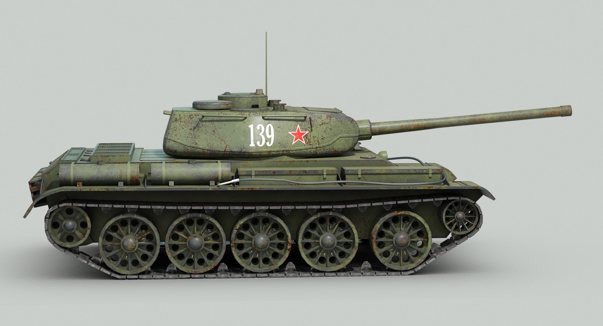 3D Ww2 Russian Tank Gun Model - TurboSquid 1392744