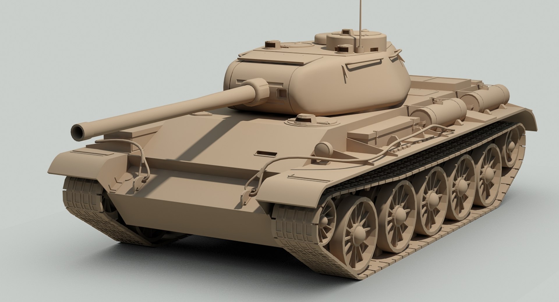 3D Ww2 Russian Tank Gun Model - TurboSquid 1392744