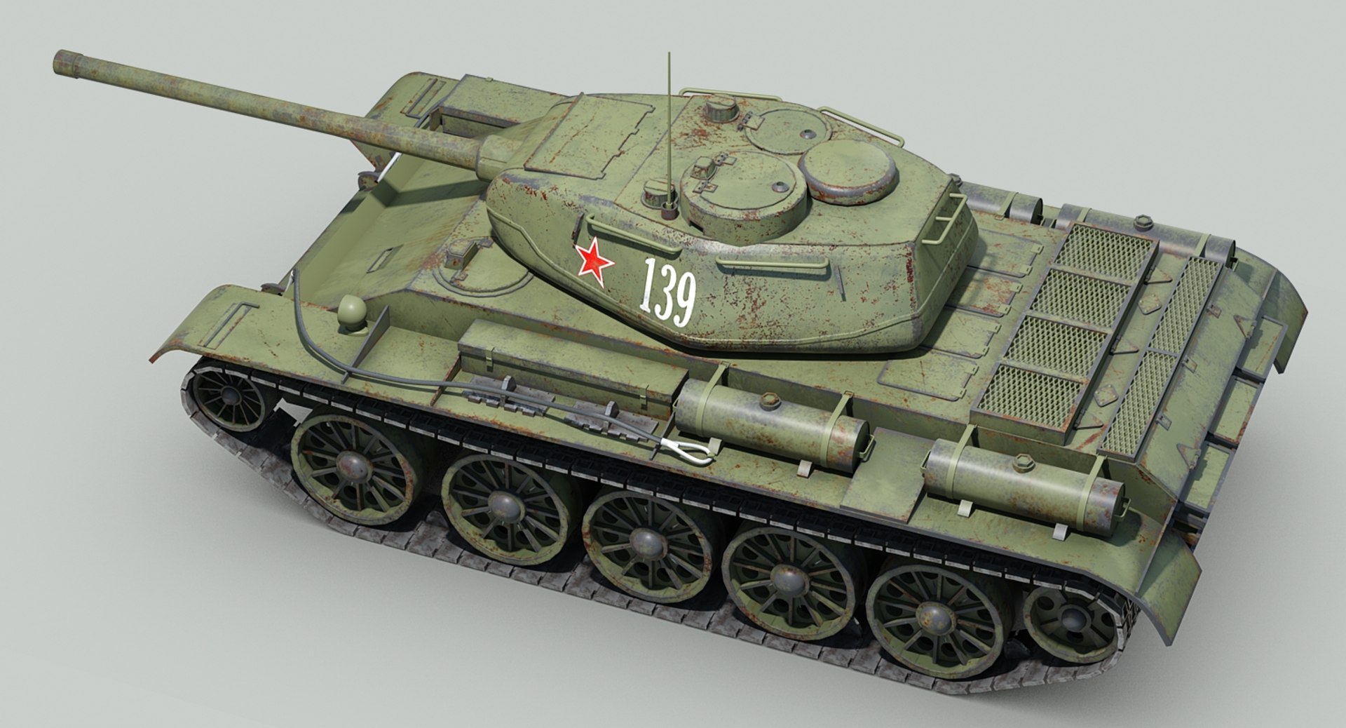 3D Ww2 Russian Tank Gun Model - TurboSquid 1392744