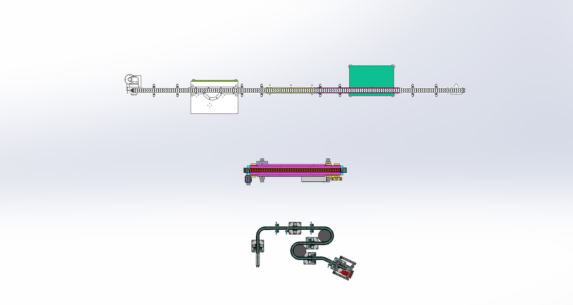 Flexible Conveyor Line Assembly 3D Model - TurboSquid 2012208