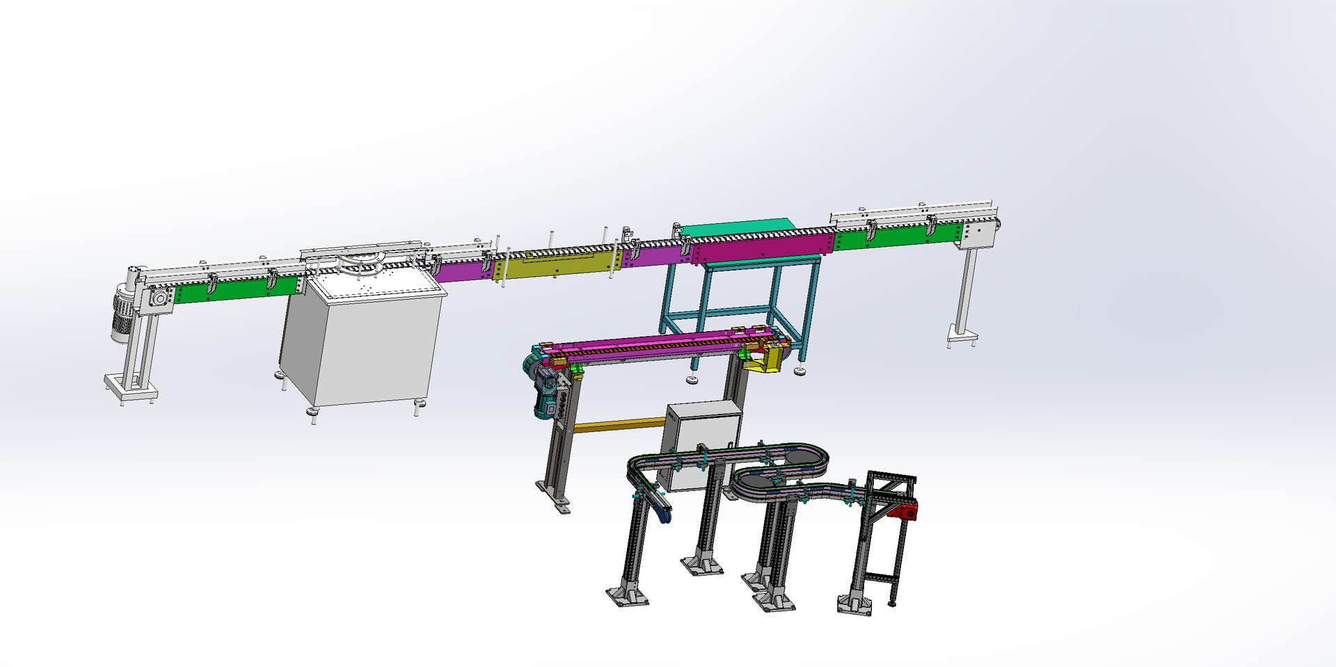 Flexible Conveyor Line Assembly 3D Model - TurboSquid 2012208