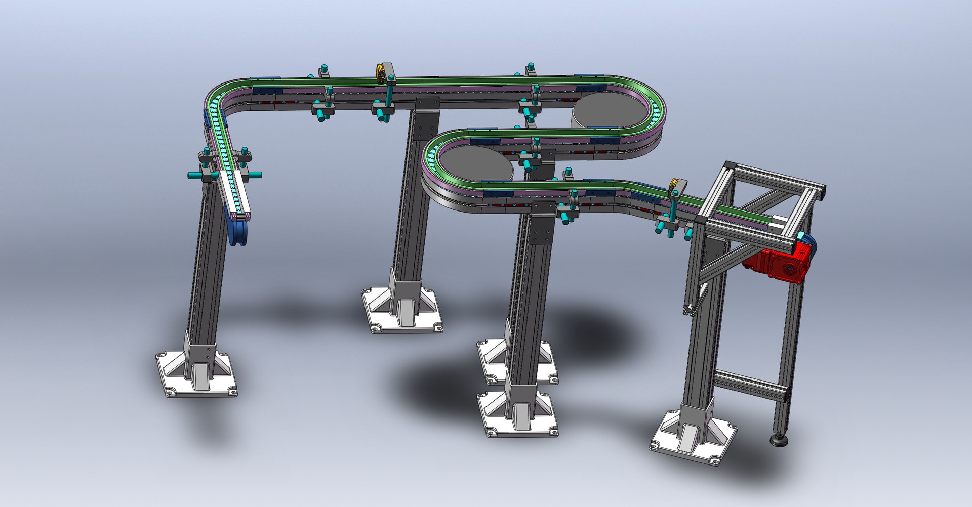 Flexible Conveyor Line Assembly 3D Model - TurboSquid 2012208