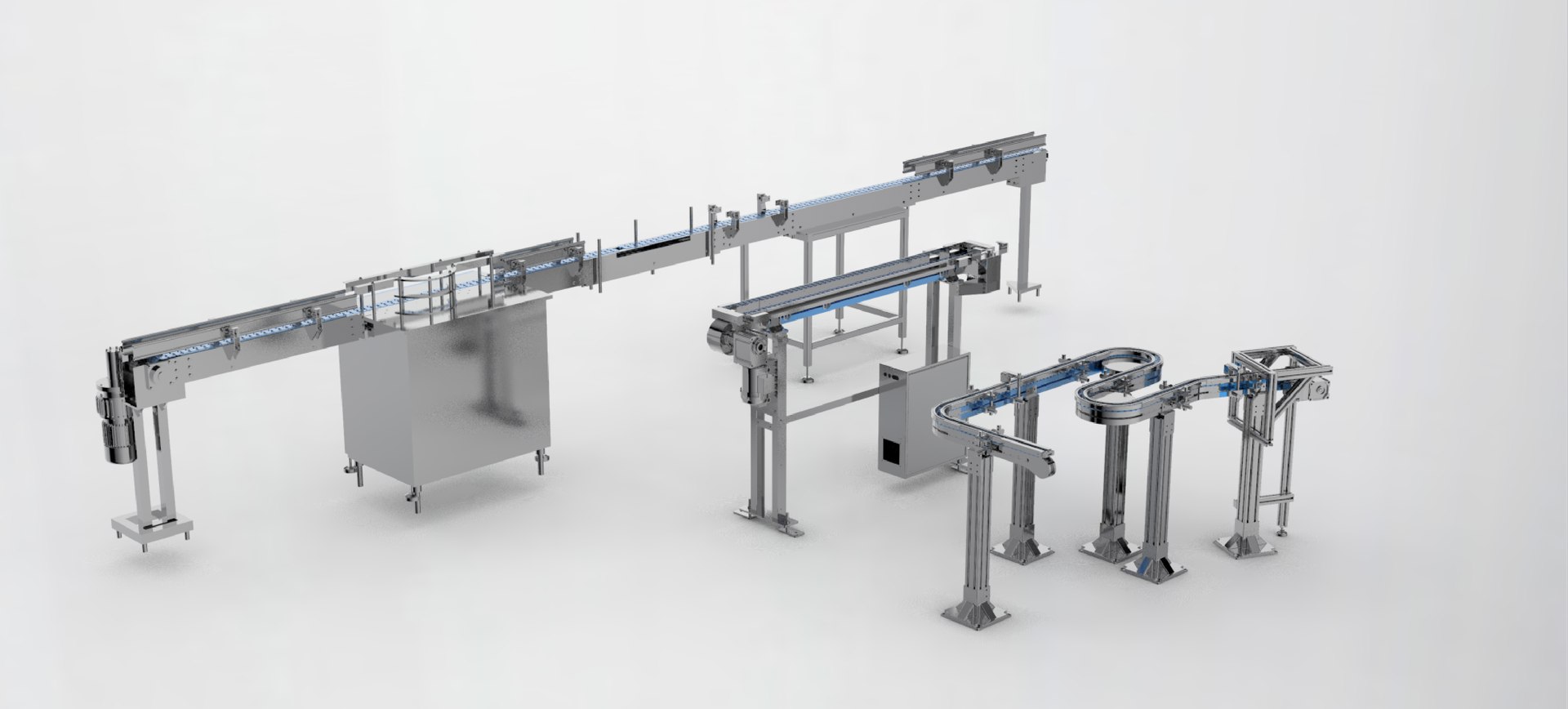 Flexible Conveyor Line Assembly 3D Model - TurboSquid 2012208