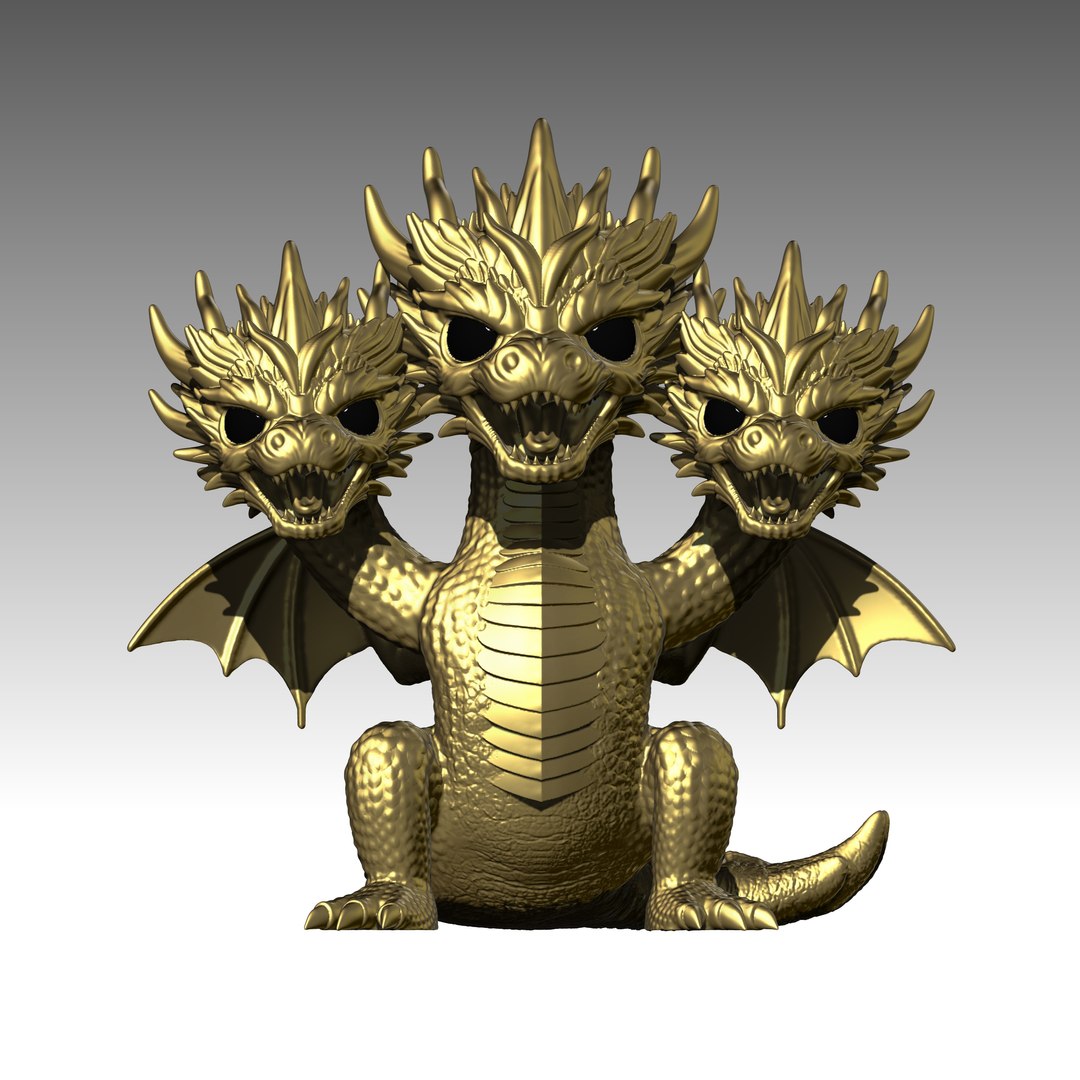 3D King Ghidora Kaiju Funko - TurboSquid 2246148