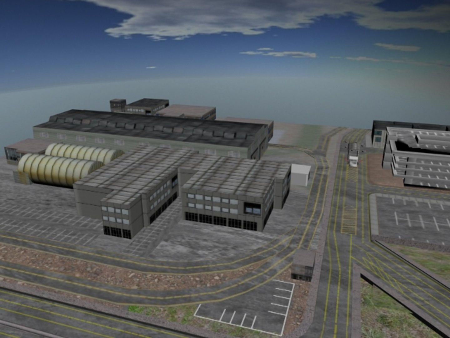 military base gate 3d model