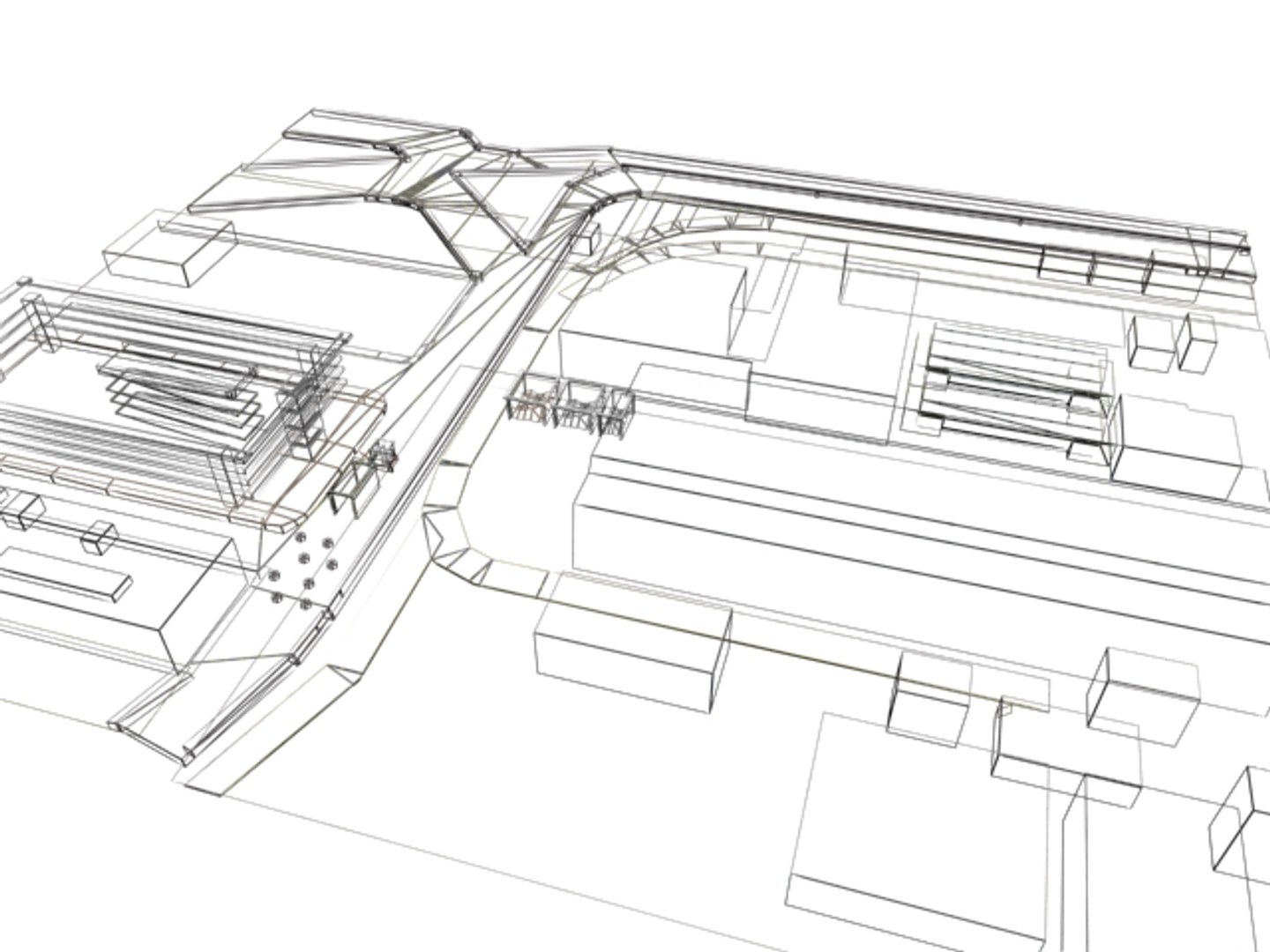 military base gate 3d model