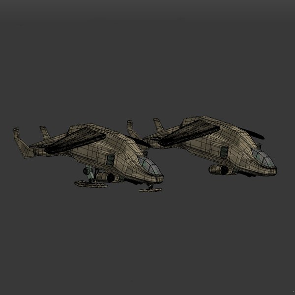 modern camouflage vtol 3d model