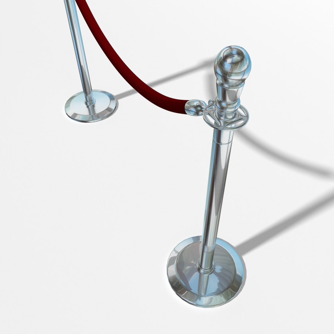 3d Model Of Stanchion Line Dividers