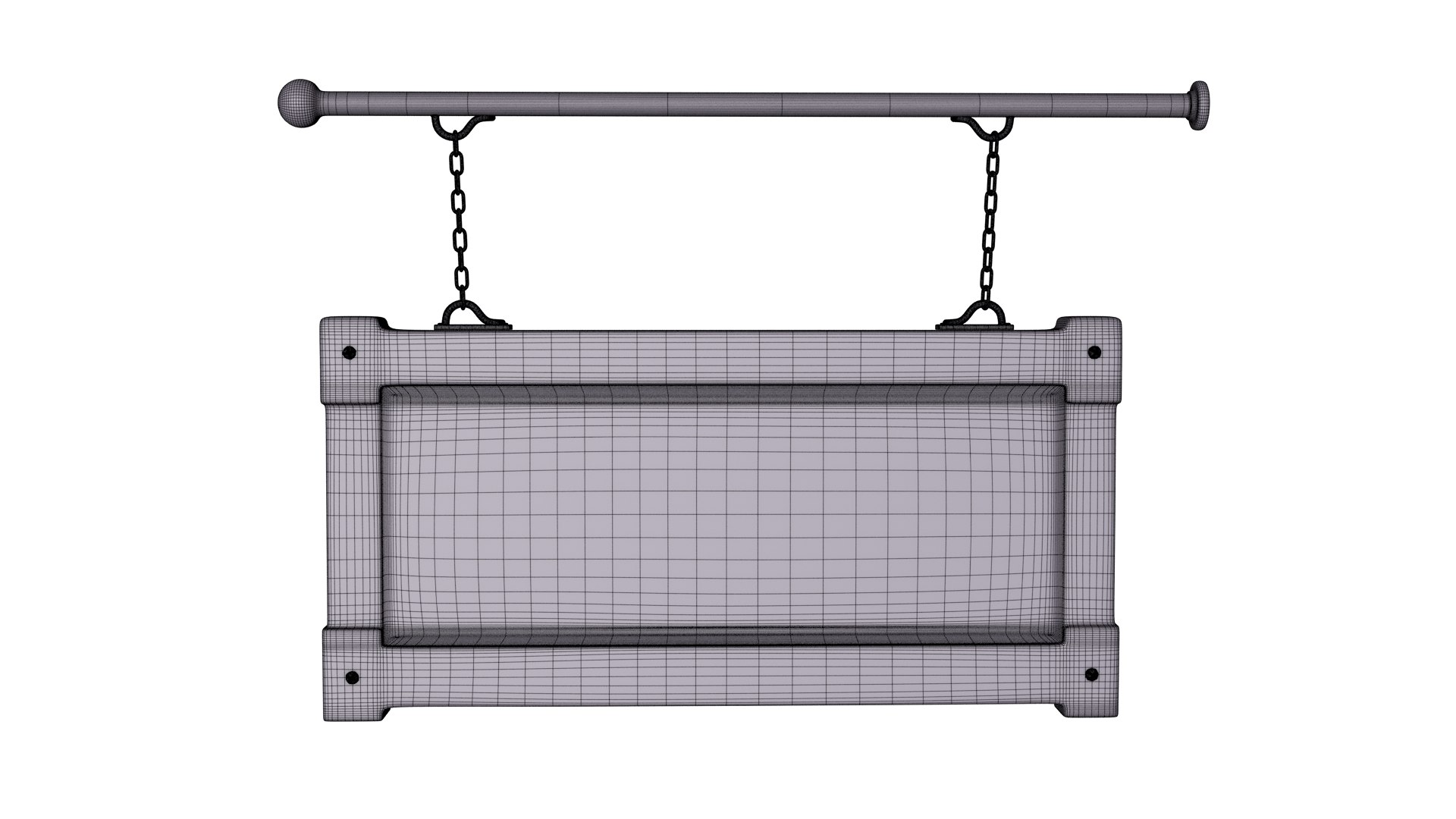 3D Model Wooden Hanging Sign - TurboSquid 2126132