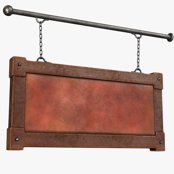 modelo 3d Letrero colgante de madera - TurboSquid 2126132