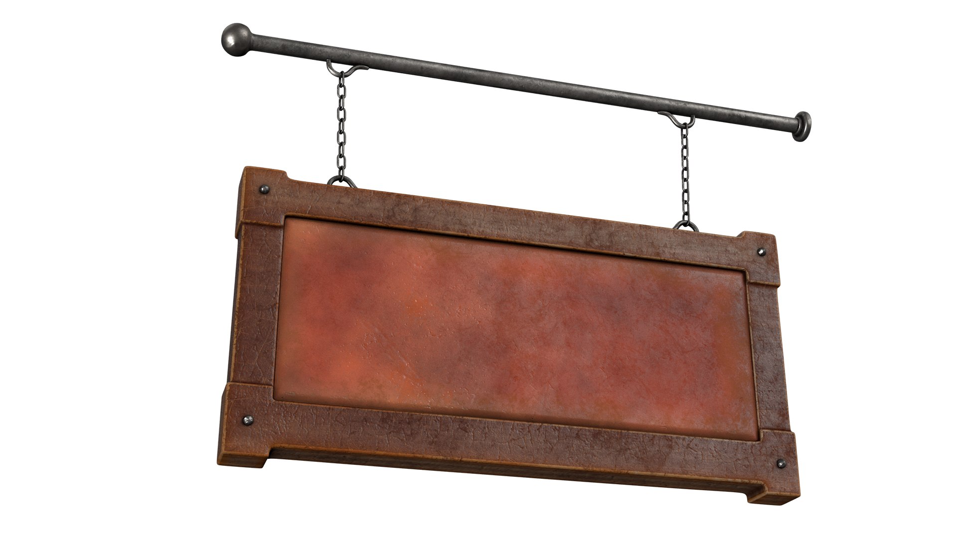 3D Model Wooden Hanging Sign - TurboSquid 2126132