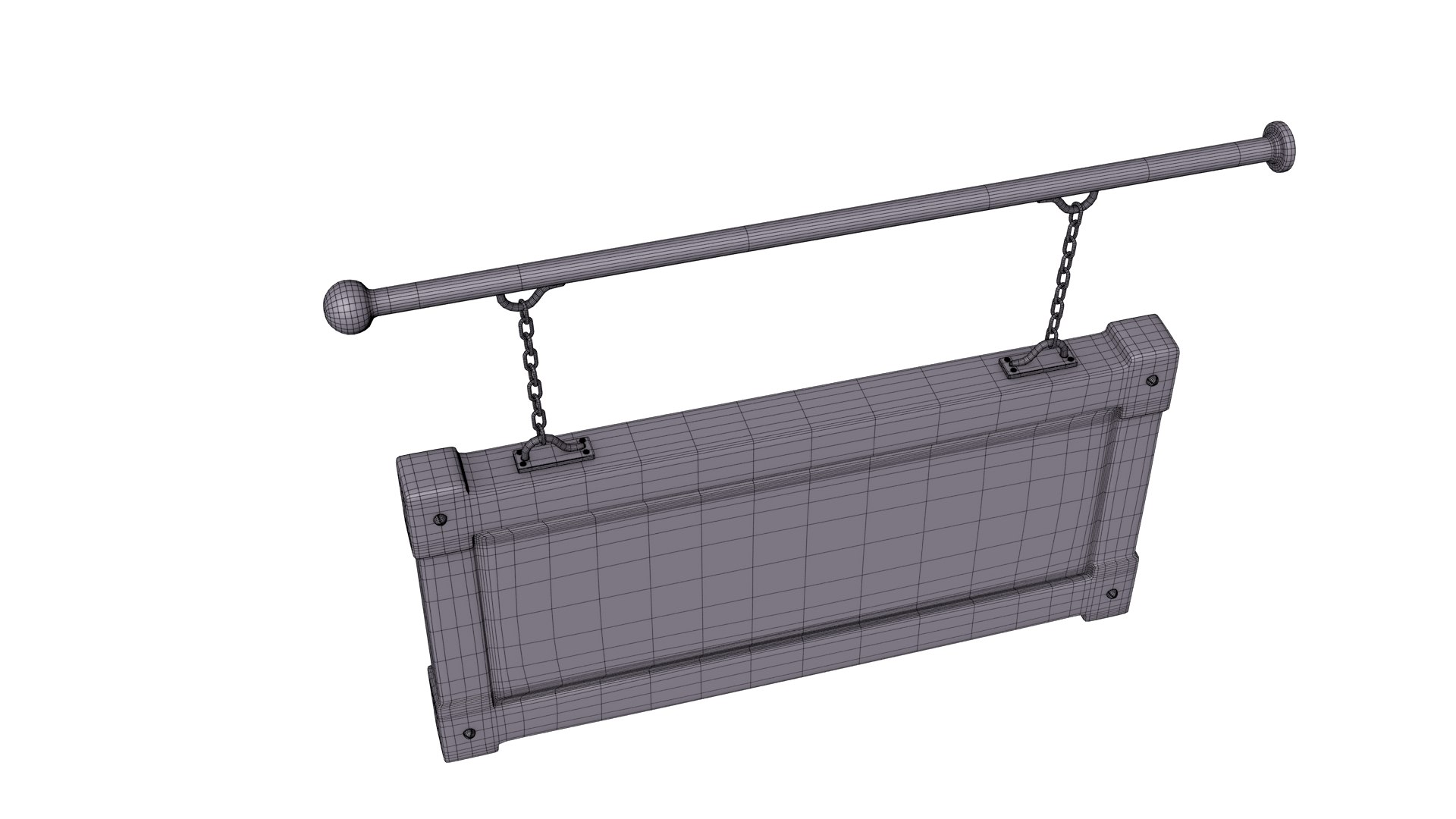 3D Model Wooden Hanging Sign - TurboSquid 2126132