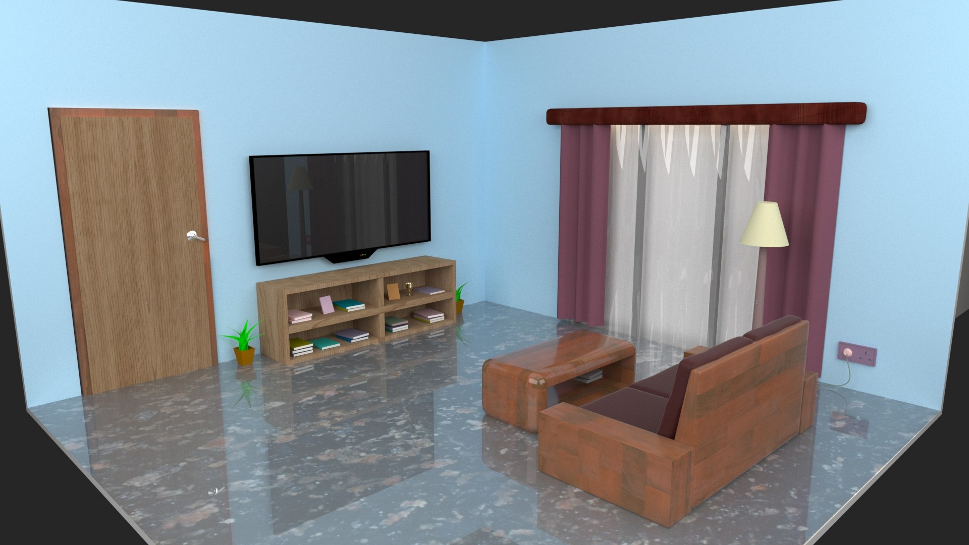 3D Isometric room low poly - TurboSquid 1850842