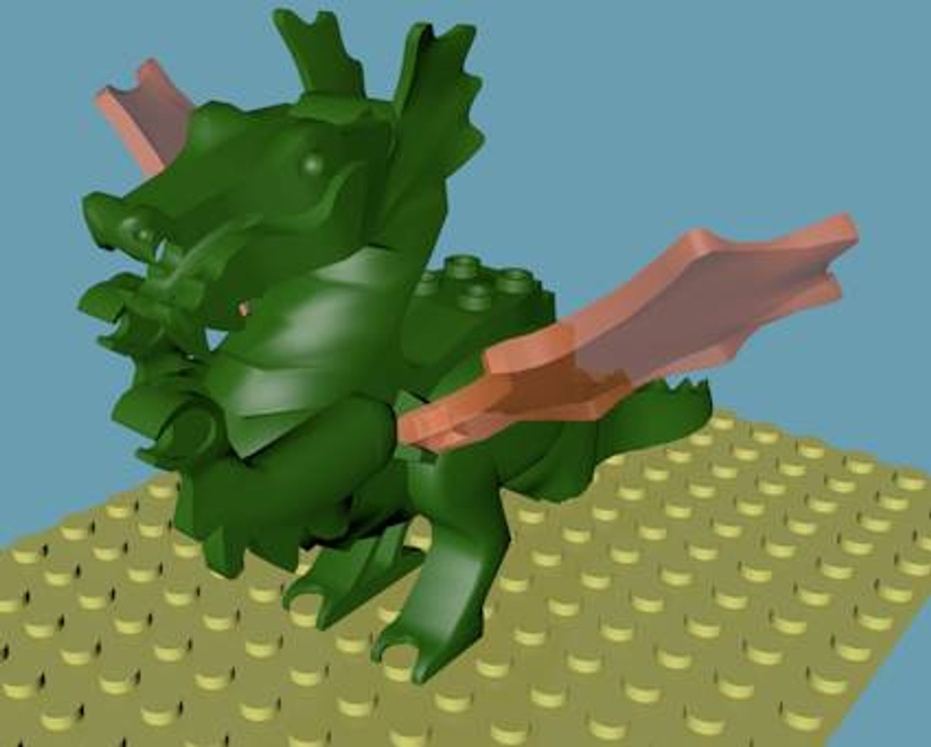 3d Model Lego Knight Dragon Rigged