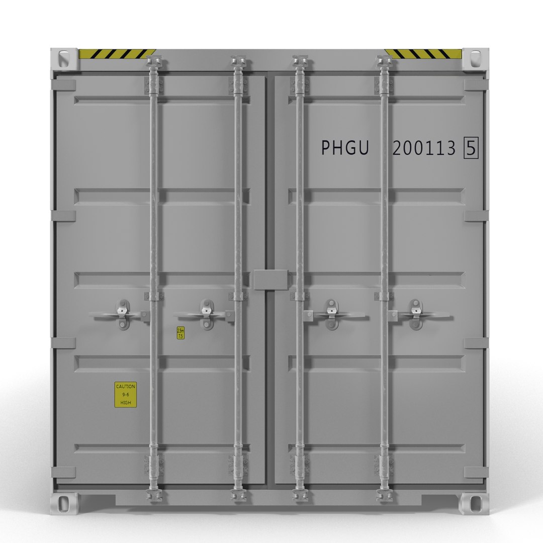 3d 40 Ft Iso Container Model