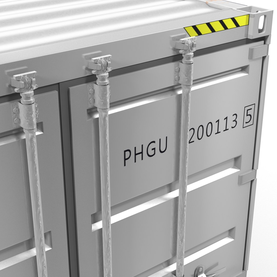 3d 40 Ft Iso Container Model