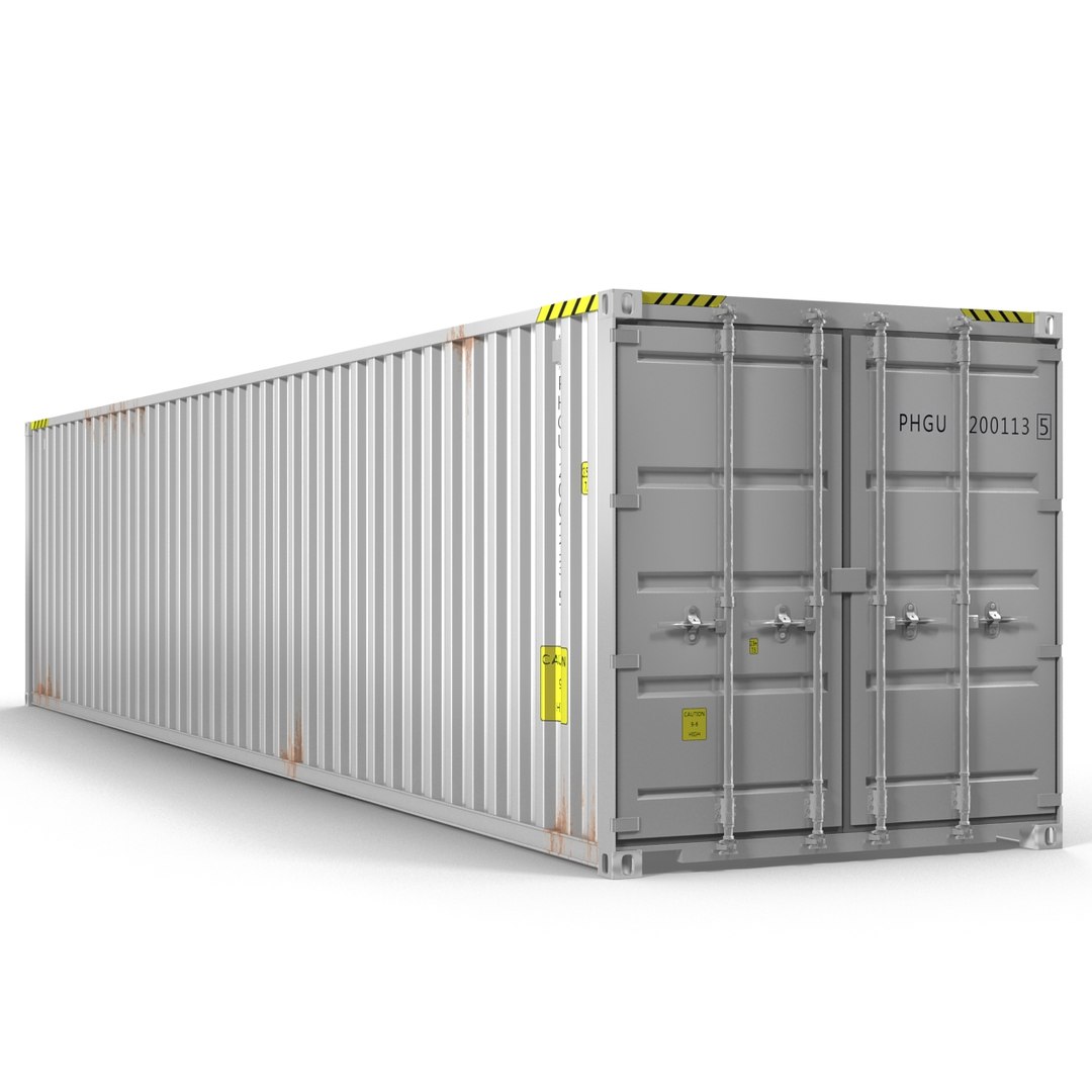 3d 40 Ft Iso Container Model
