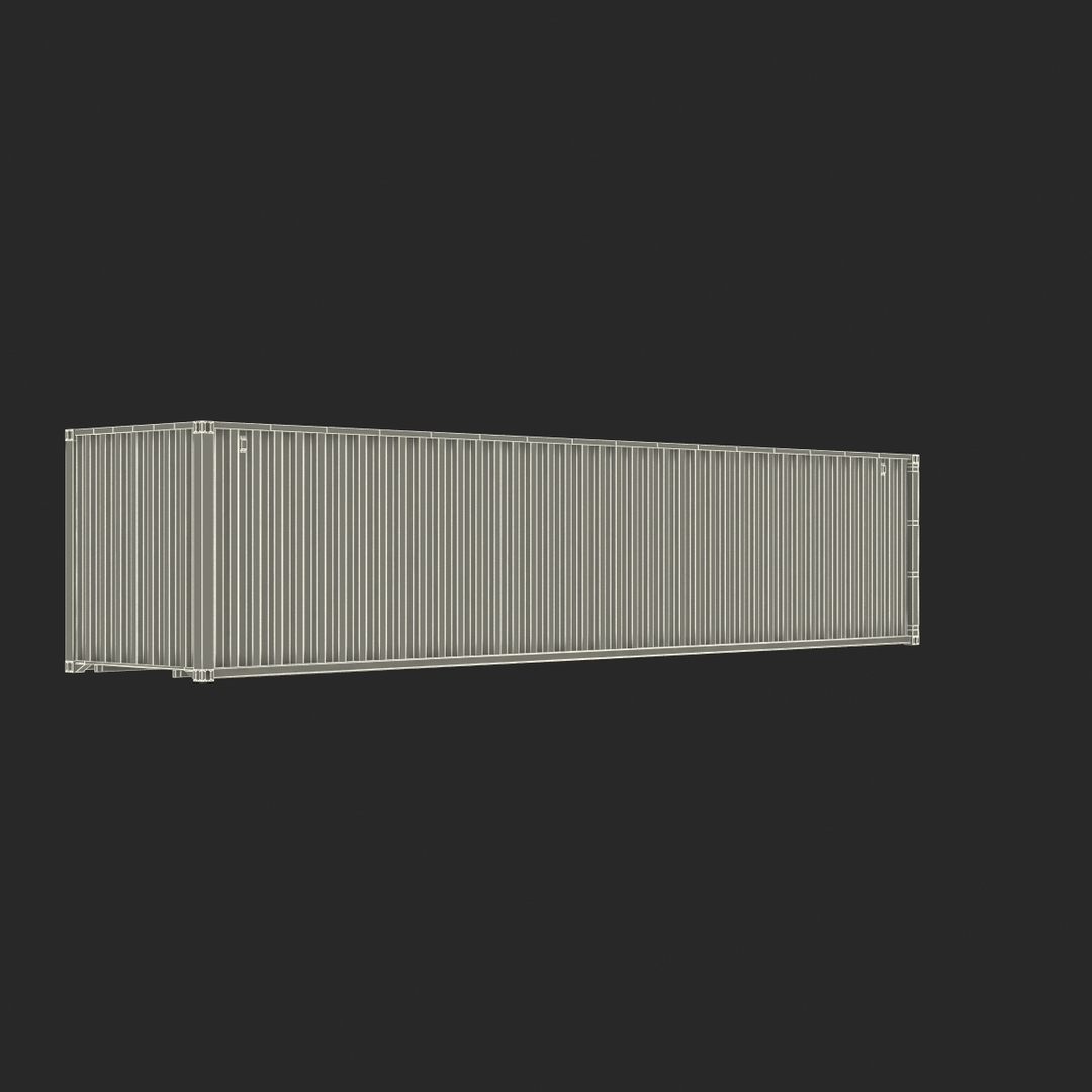 3d 40 Ft Iso Container Model