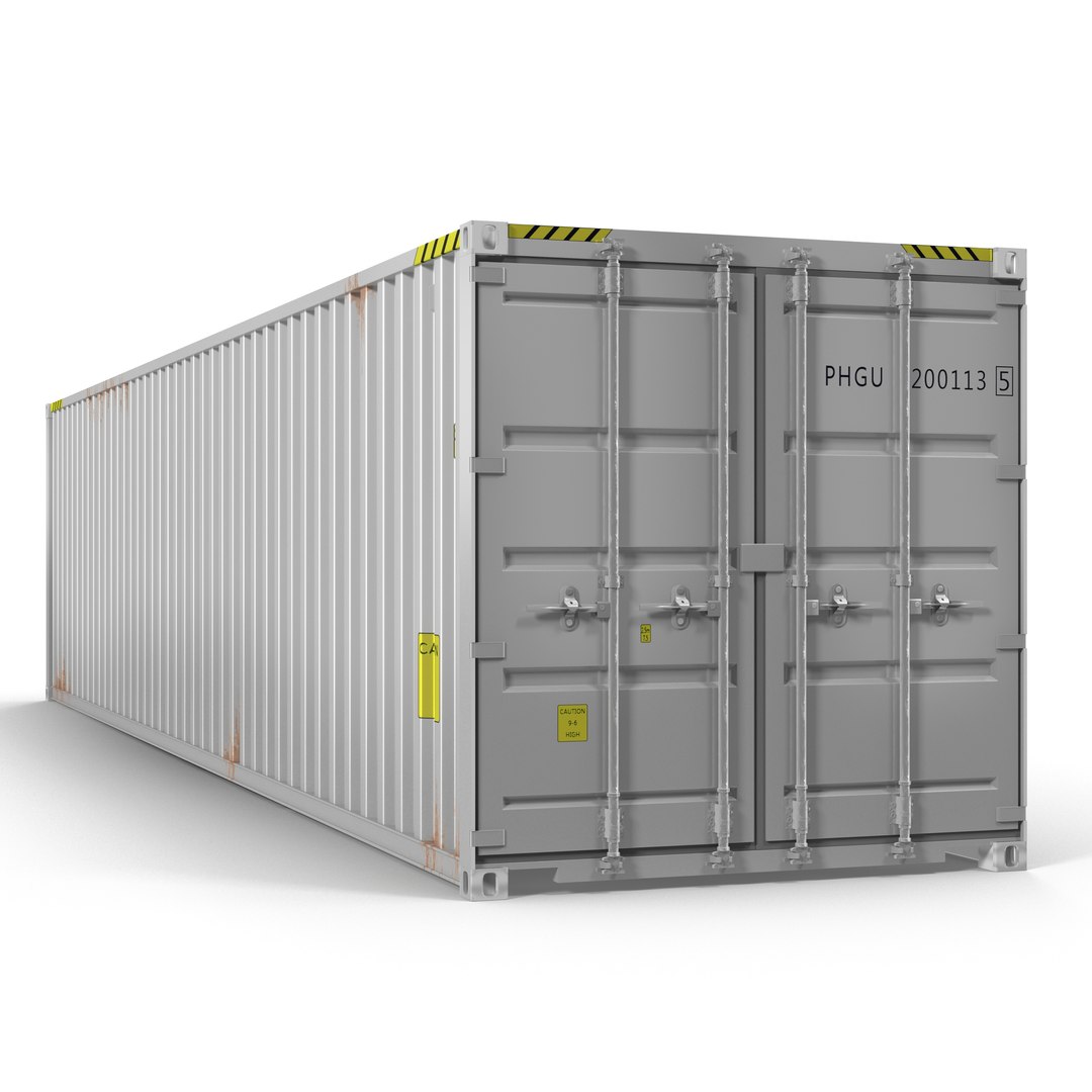 3d 40 ft iso container model