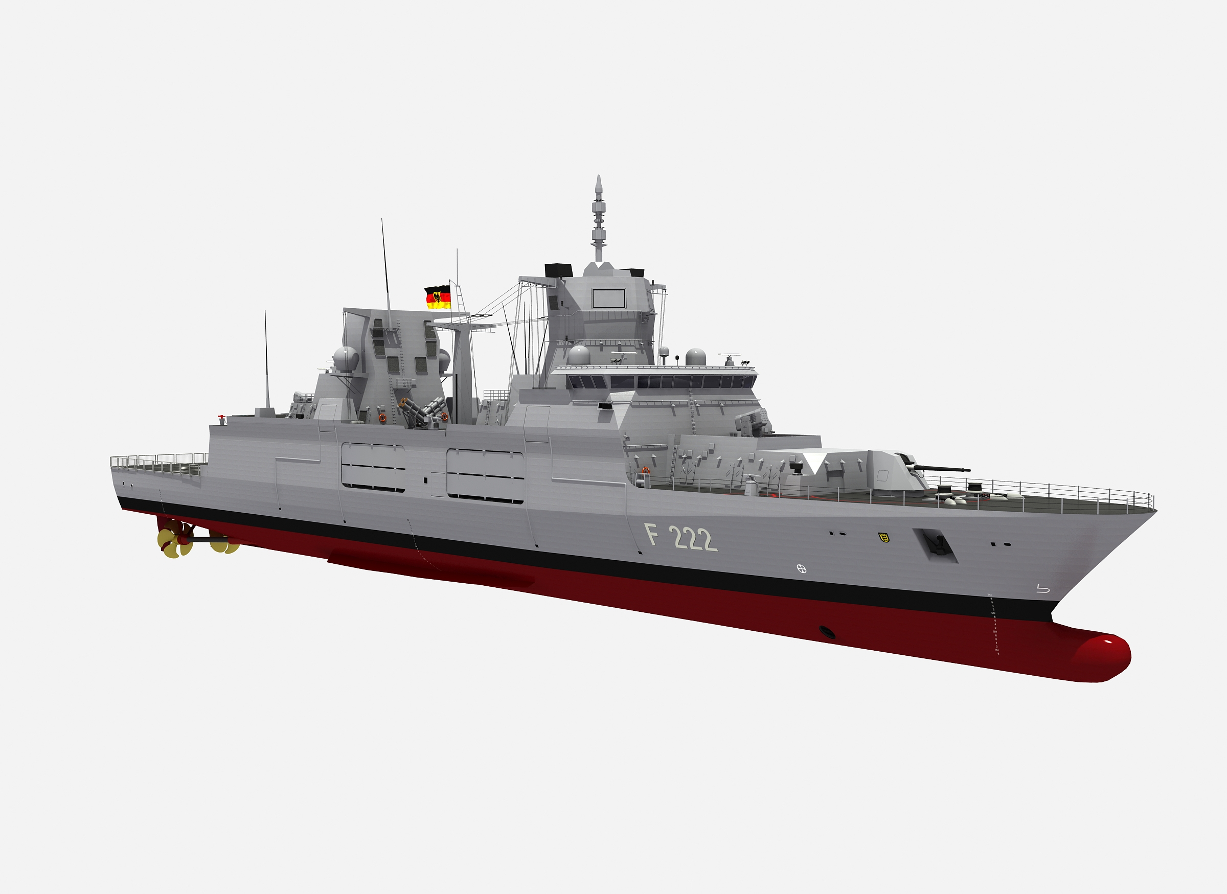TYP 125 BADEN WÜRTTEMBERG KLASSE FREGATTE 3D-Modell - TurboSquid 1463180