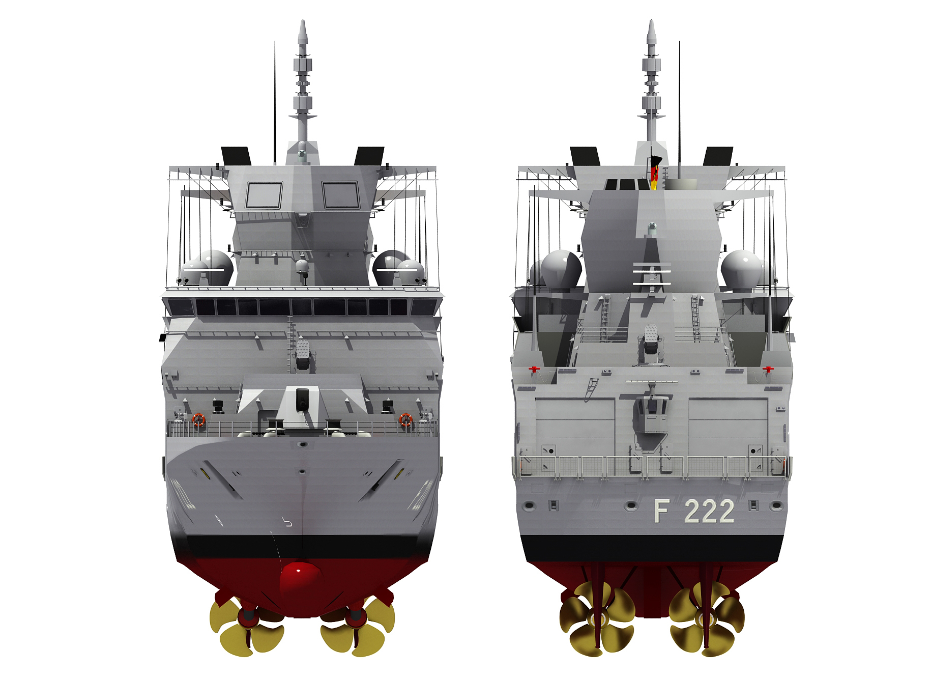 TYP 125 BADEN WÜRTTEMBERG KLASSE FREGATTE 3D-Modell - TurboSquid 1463180