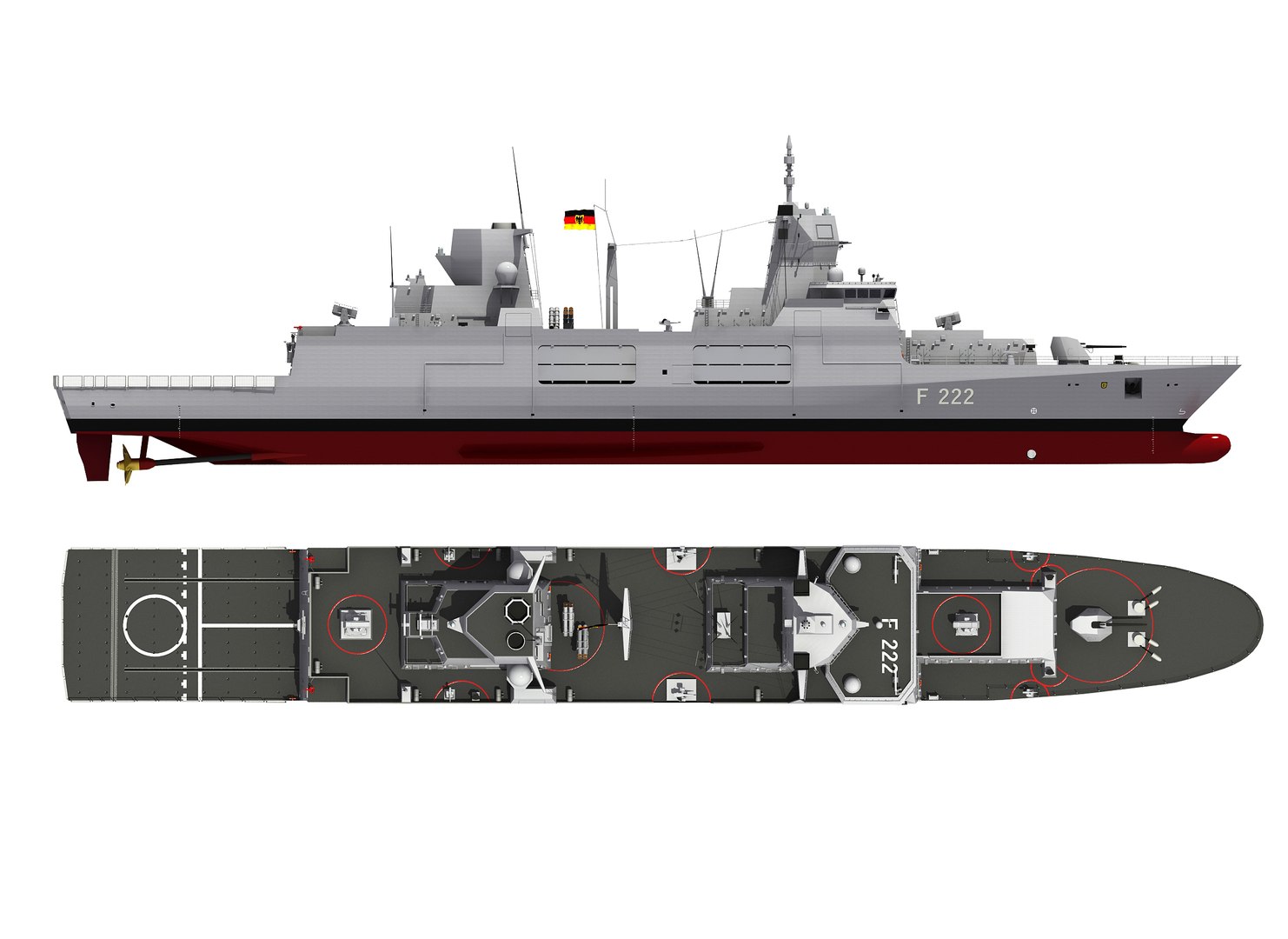 125 class frigate model - TurboSquid 1463180