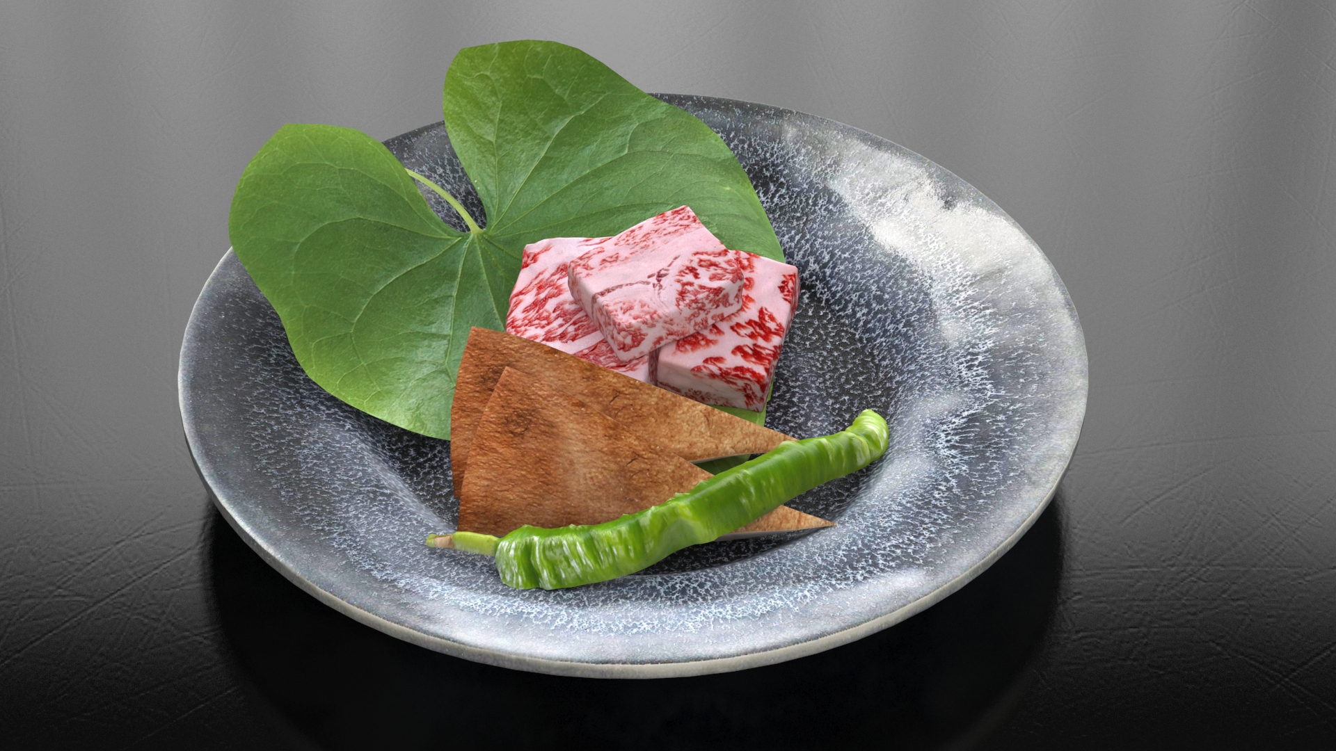 modelo 3d Carne wagyu con verduras - TurboSquid 2178672