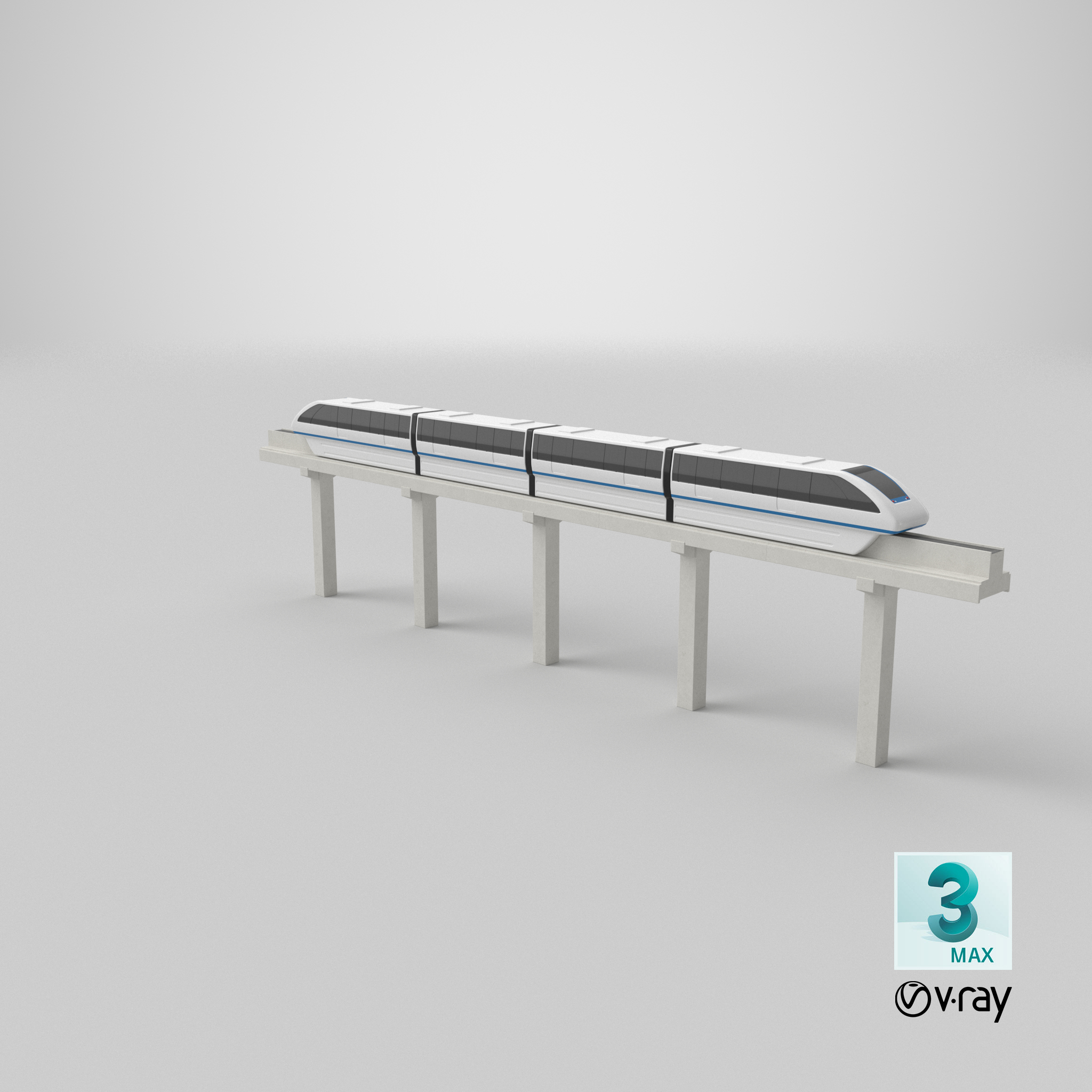 Monorail model - TurboSquid 1768166