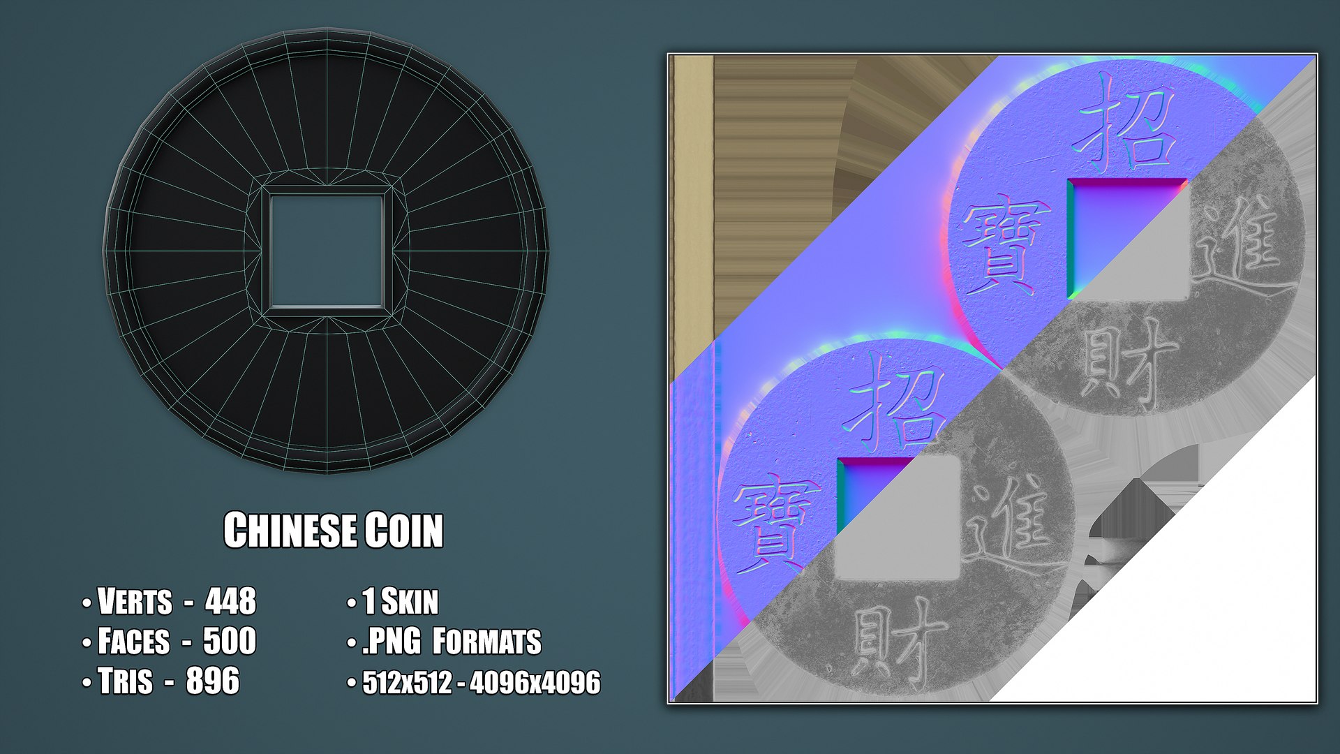 Chinese Coin 3D Model - TurboSquid 2391255
