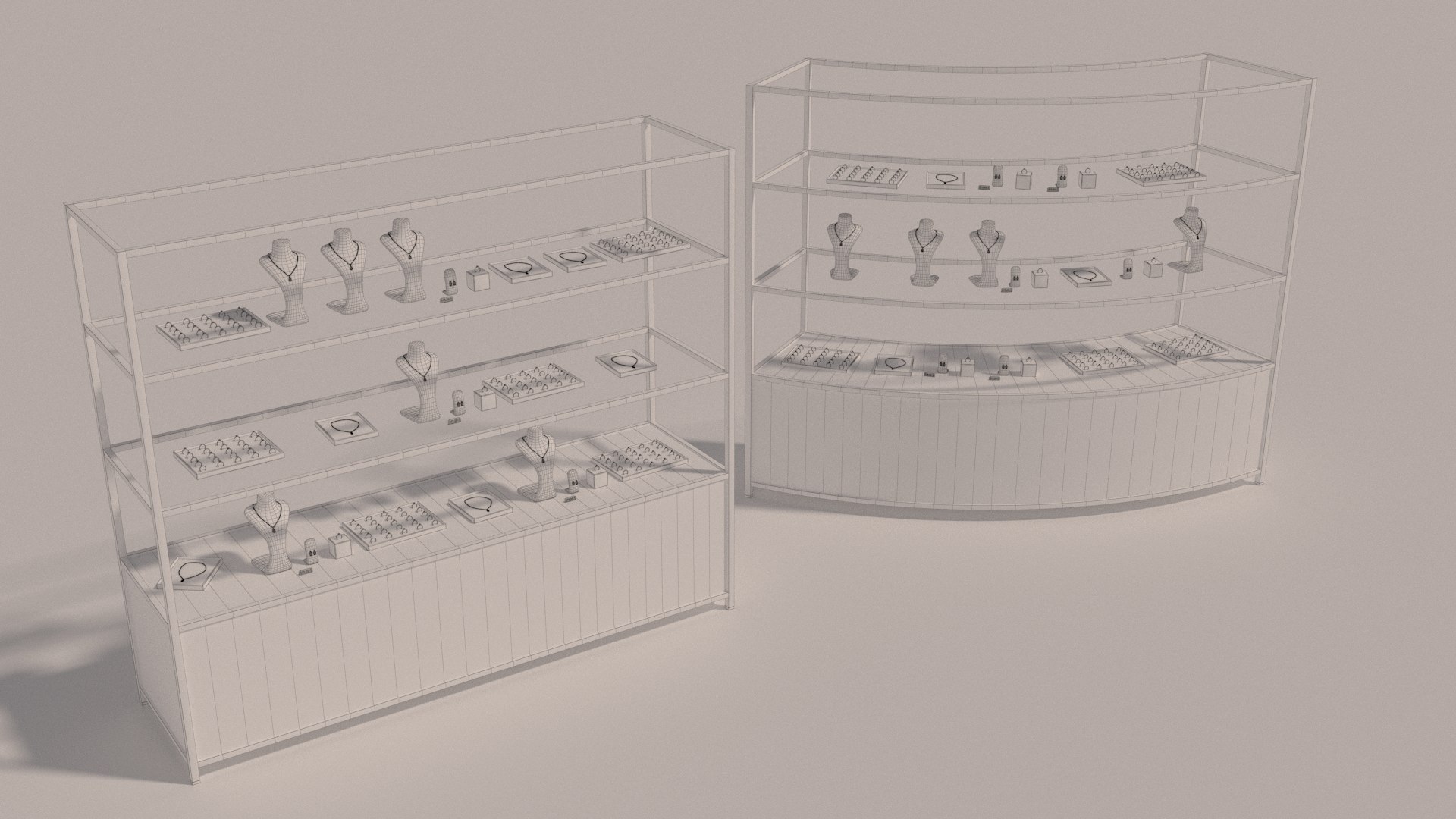 Jewelry Counters And Display Cases 3D Model - TurboSquid 2353464