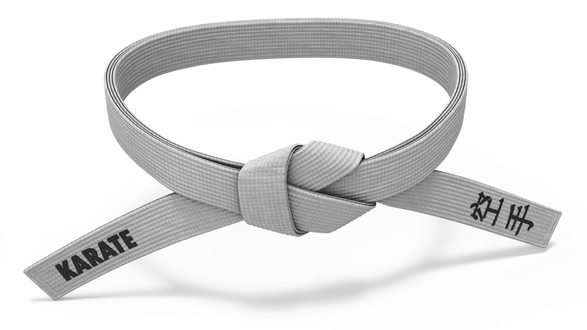 3D Karate White Waist Belt Obi - TurboSquid 2133326