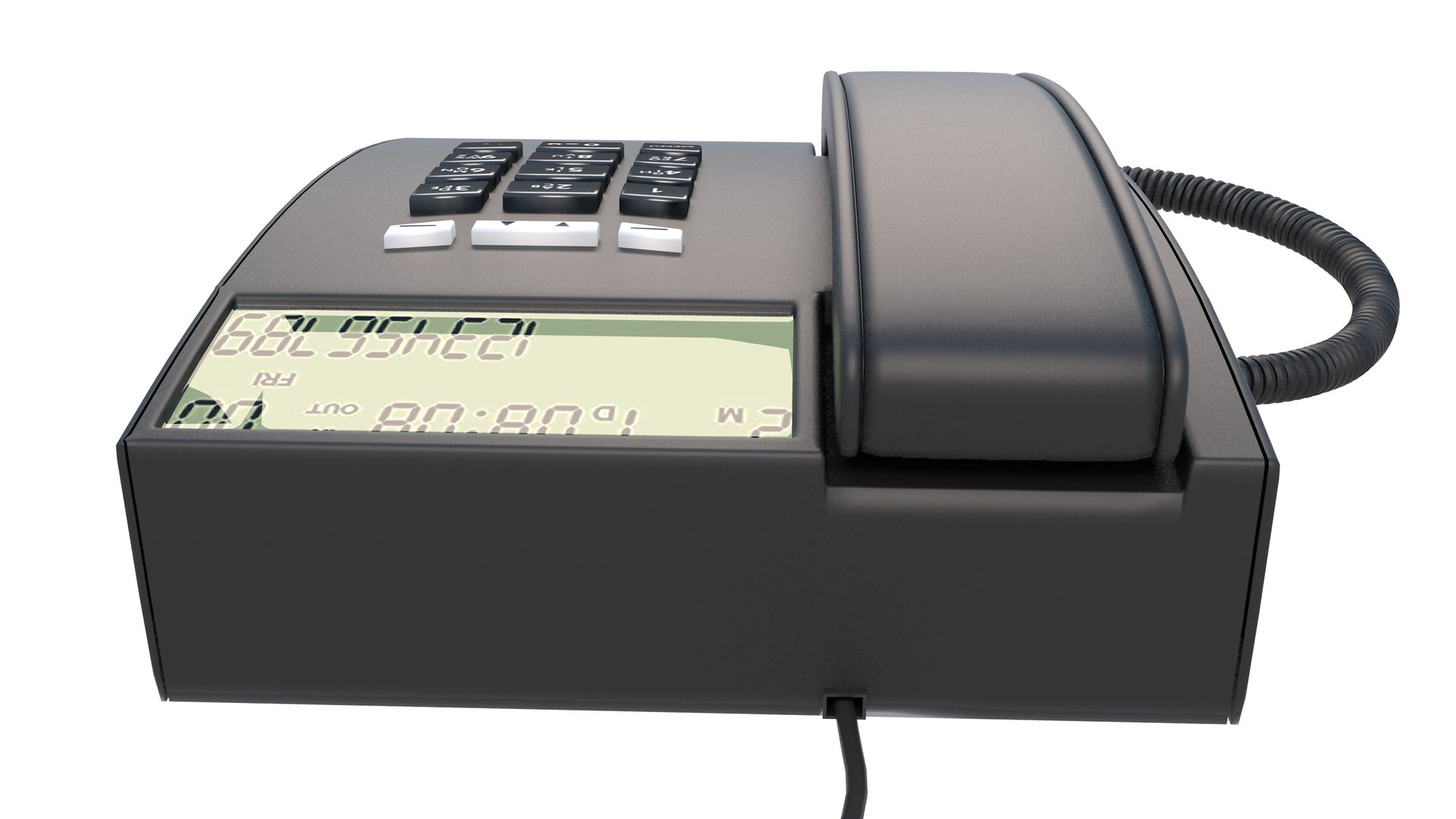 Office Phone - Black 3D Model - TurboSquid 1921219