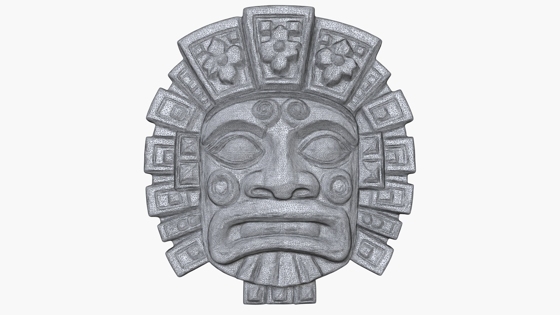 3D Model 4 Mayan Mask Reliefs Collection 2 - TurboSquid 2288837