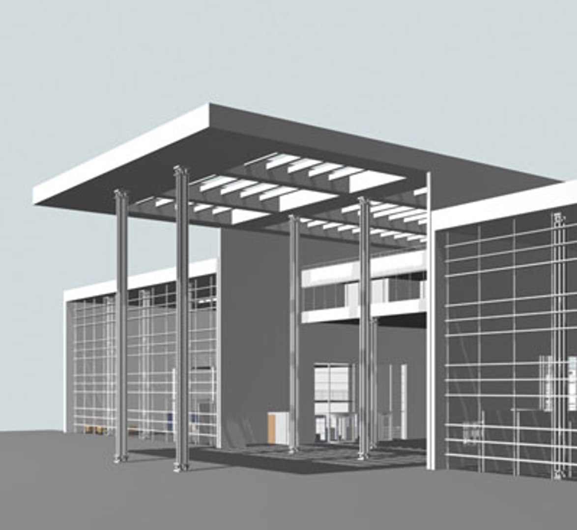 Culture Centre Interior Building 3d Max