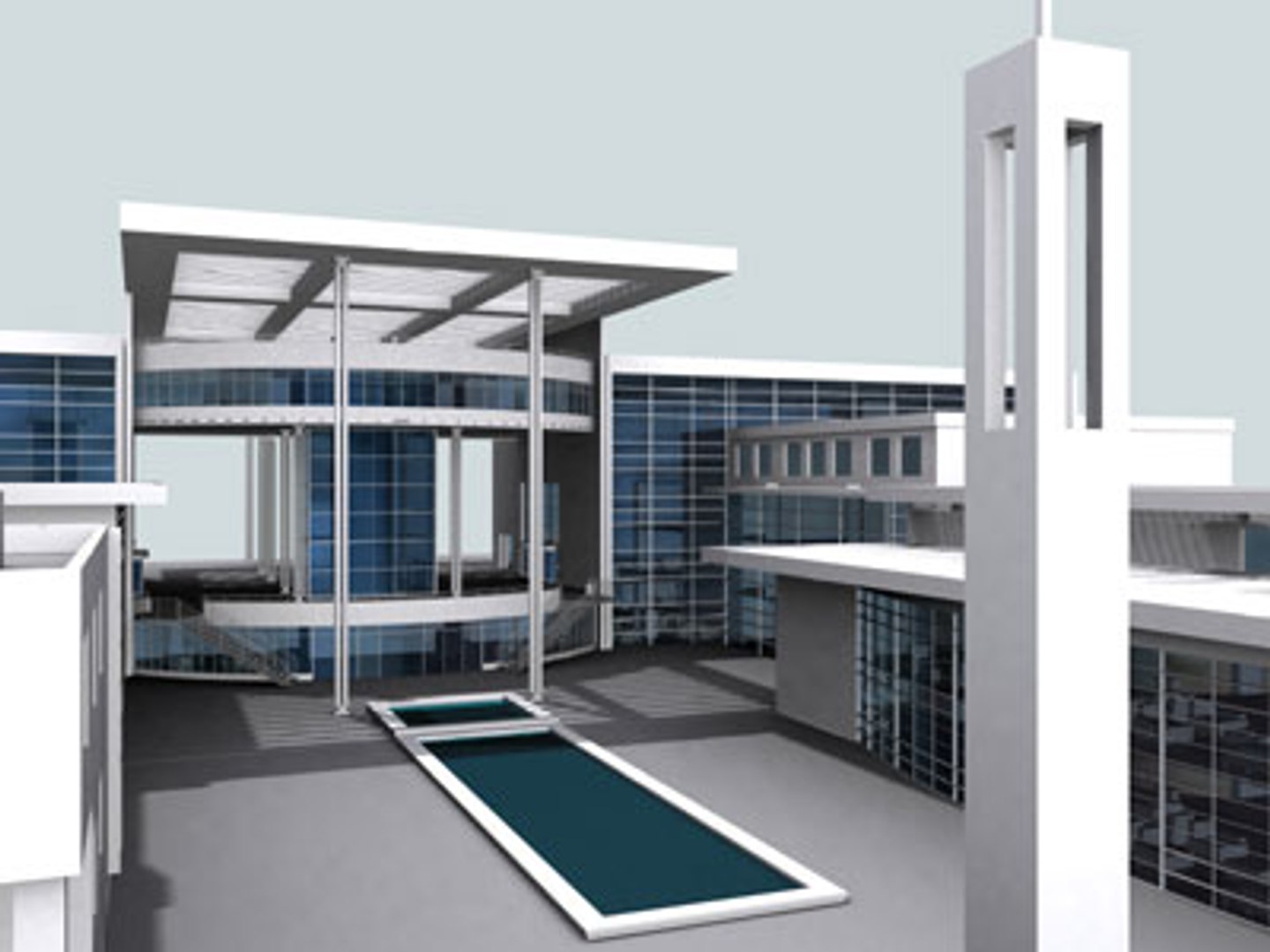 Culture Centre Interior Building 3d Max