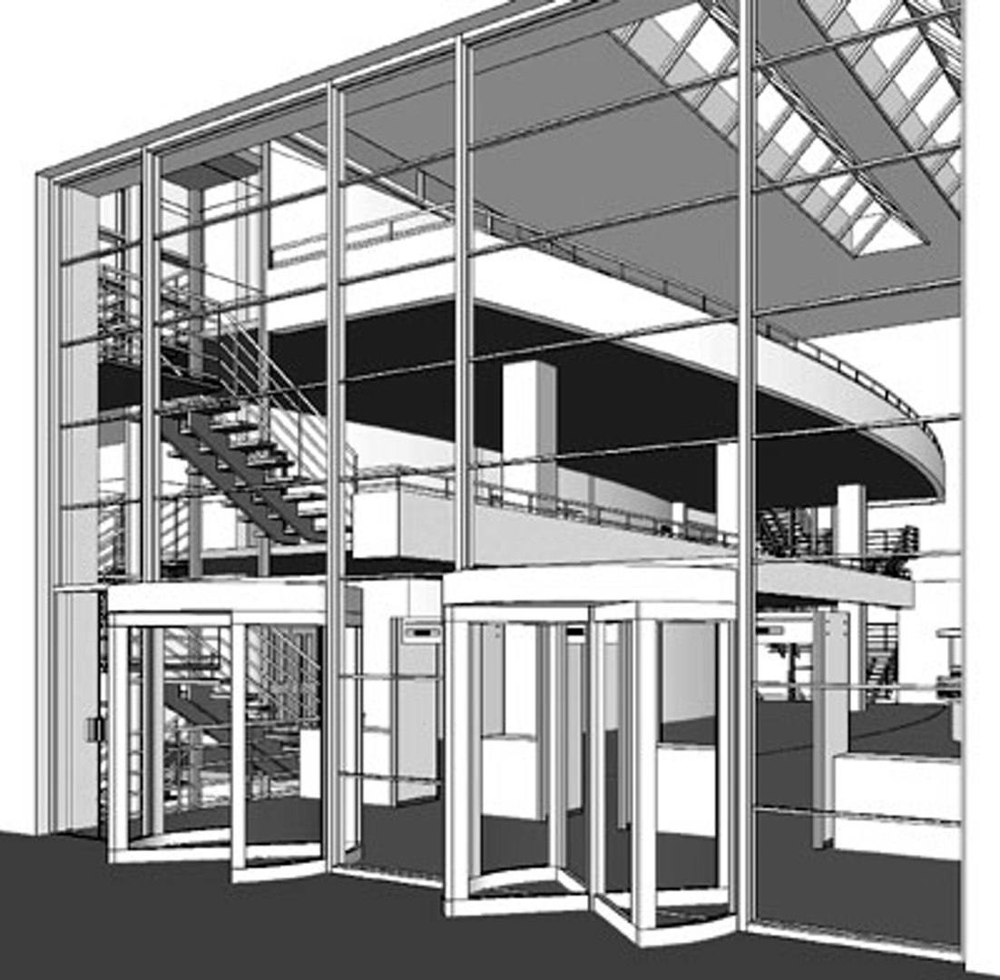 culture centre interior building 3d max