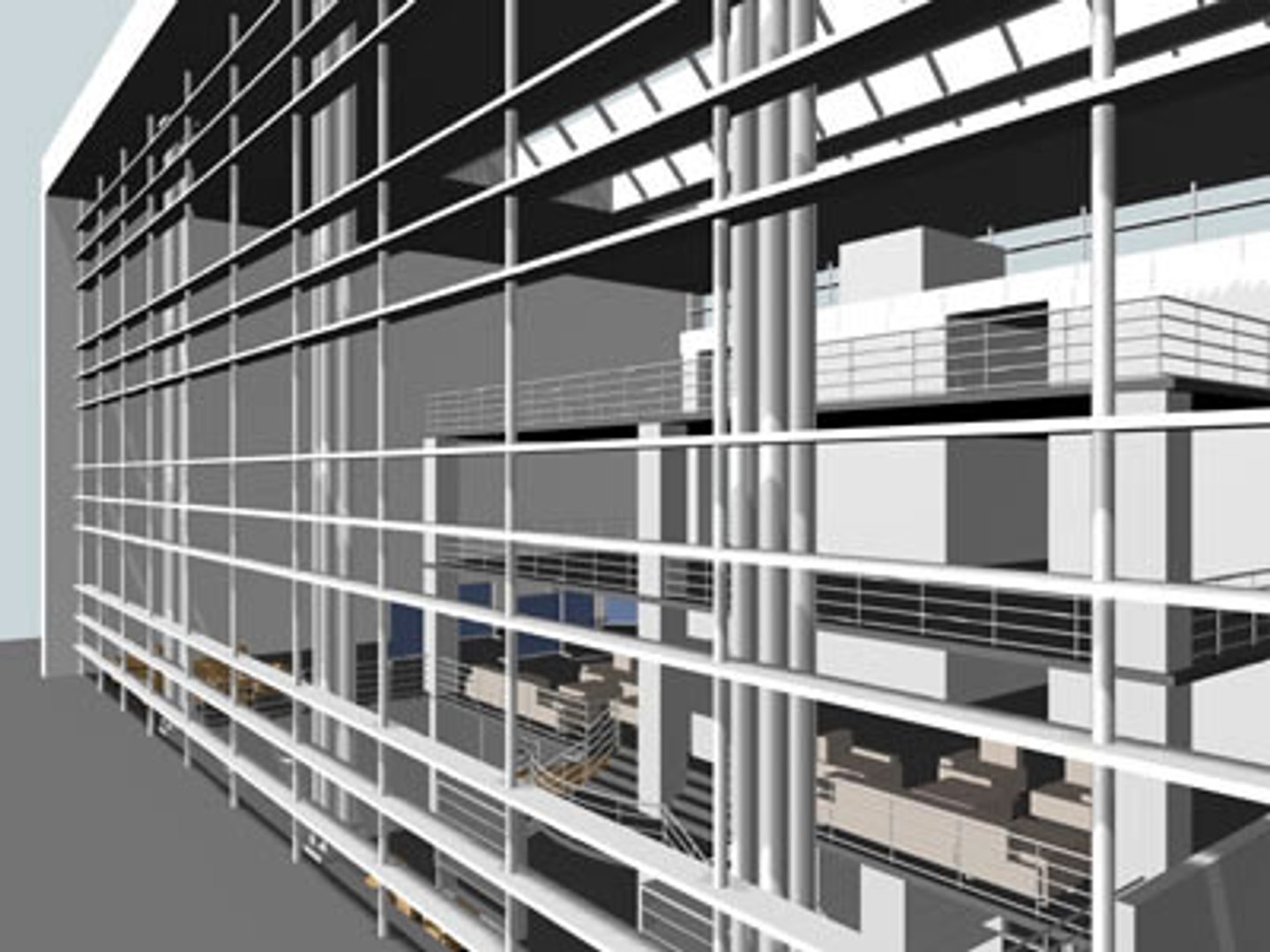 Culture Centre Interior Building 3d Max