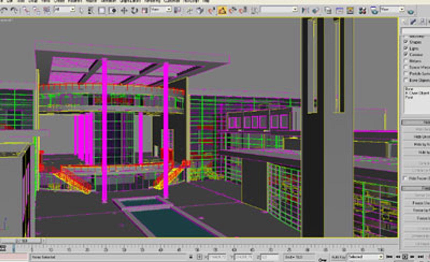 culture centre interior building 3d max