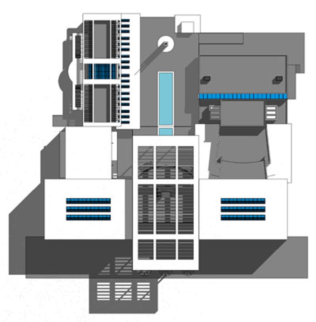 culture centre interior building 3d max