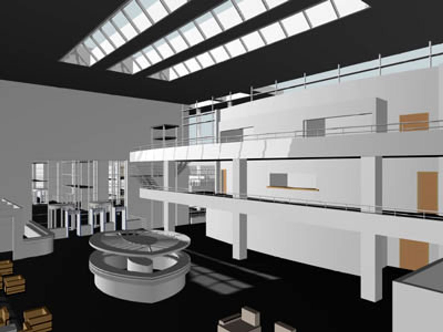 culture centre interior building 3d max