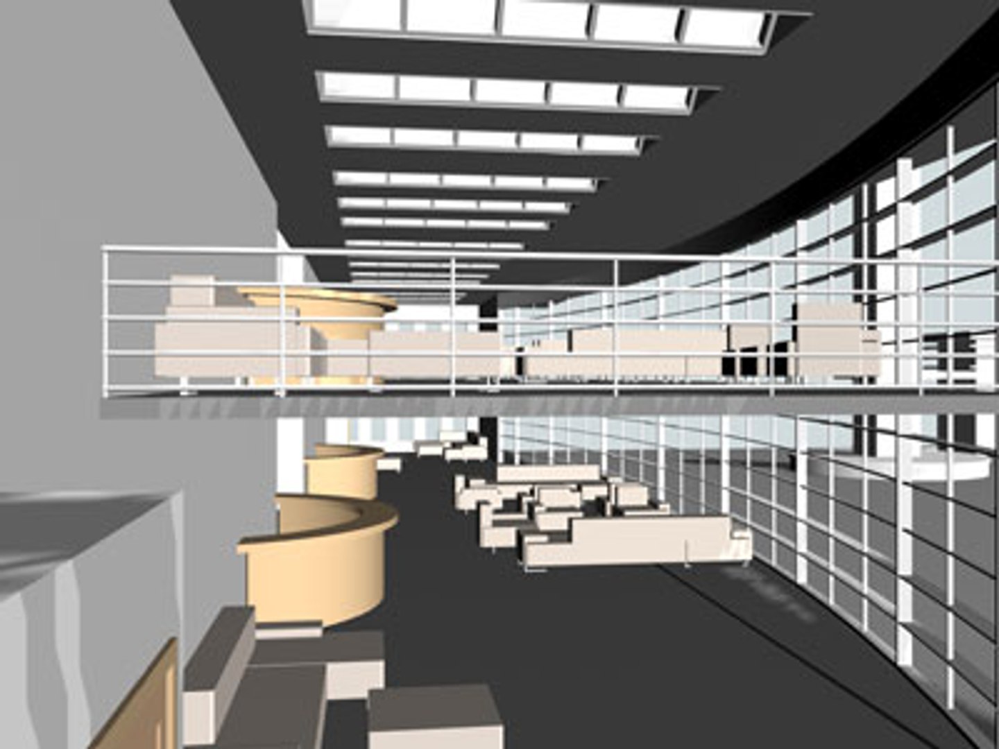 culture centre interior building 3d max