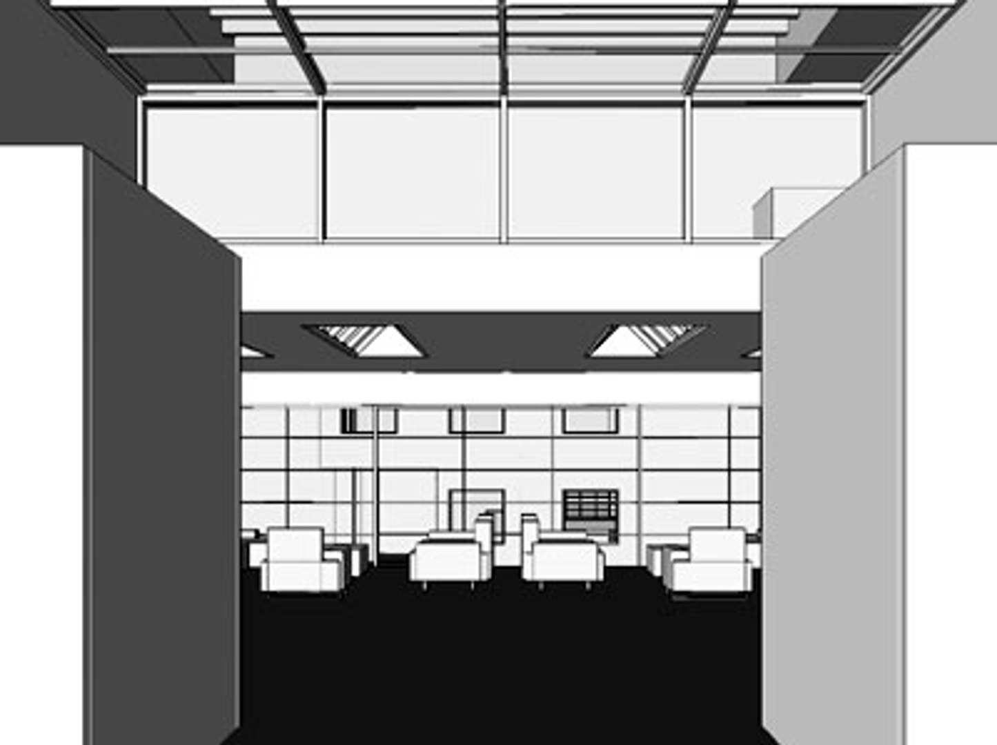 culture centre interior building 3d max