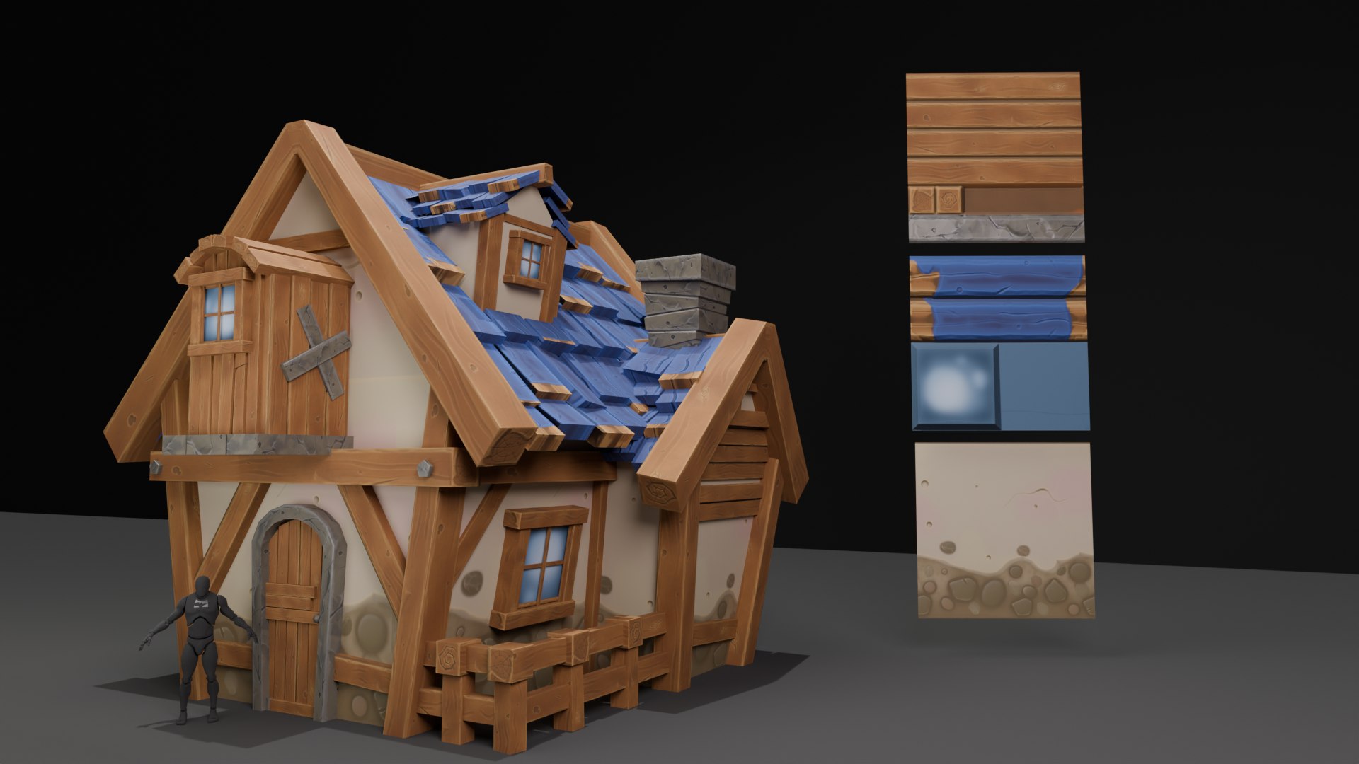 Stylized House 3D Model - TurboSquid 2395232