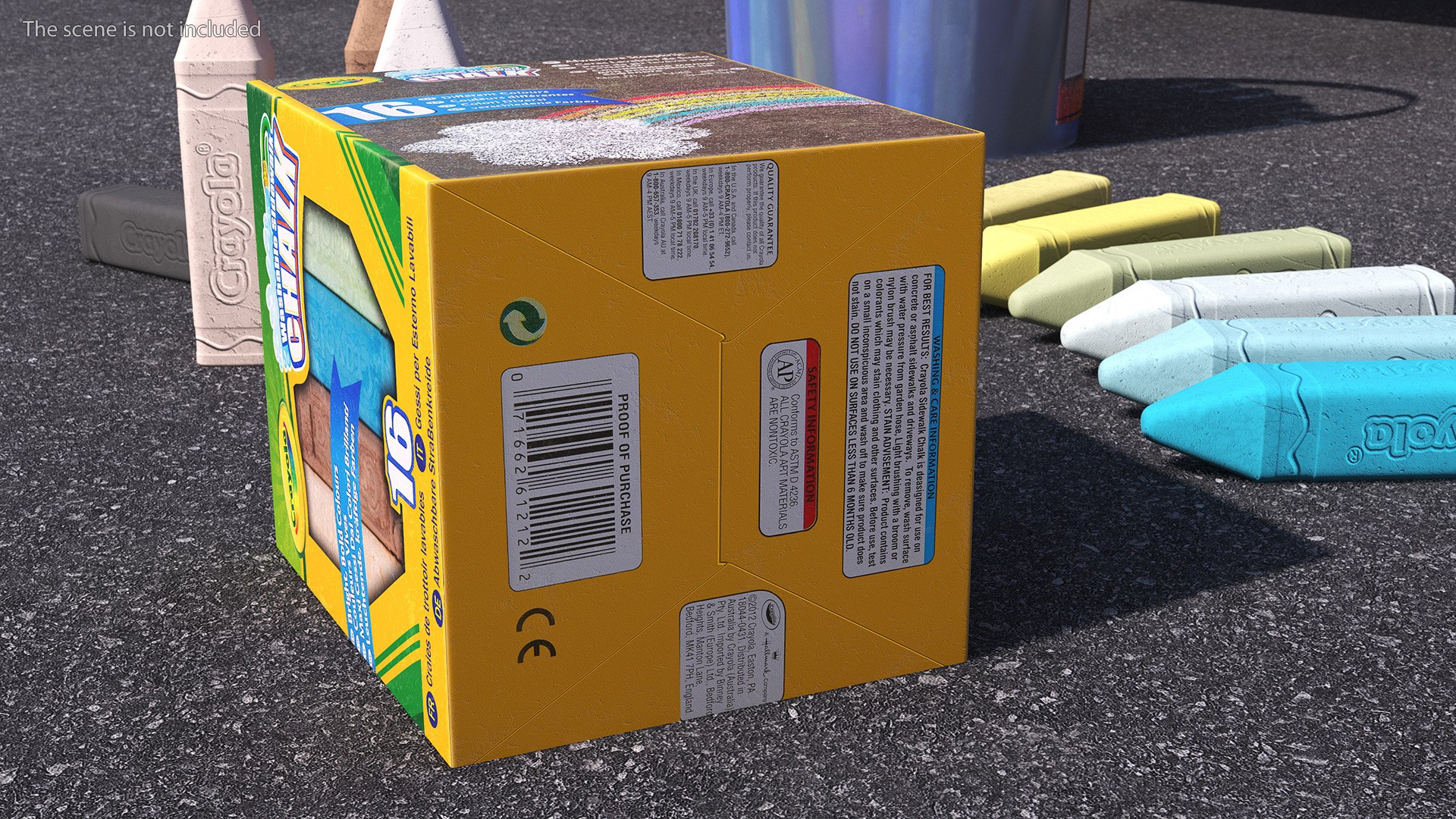 Sidewalk Chalk Box Crayola 3D Model - TurboSquid 2155082