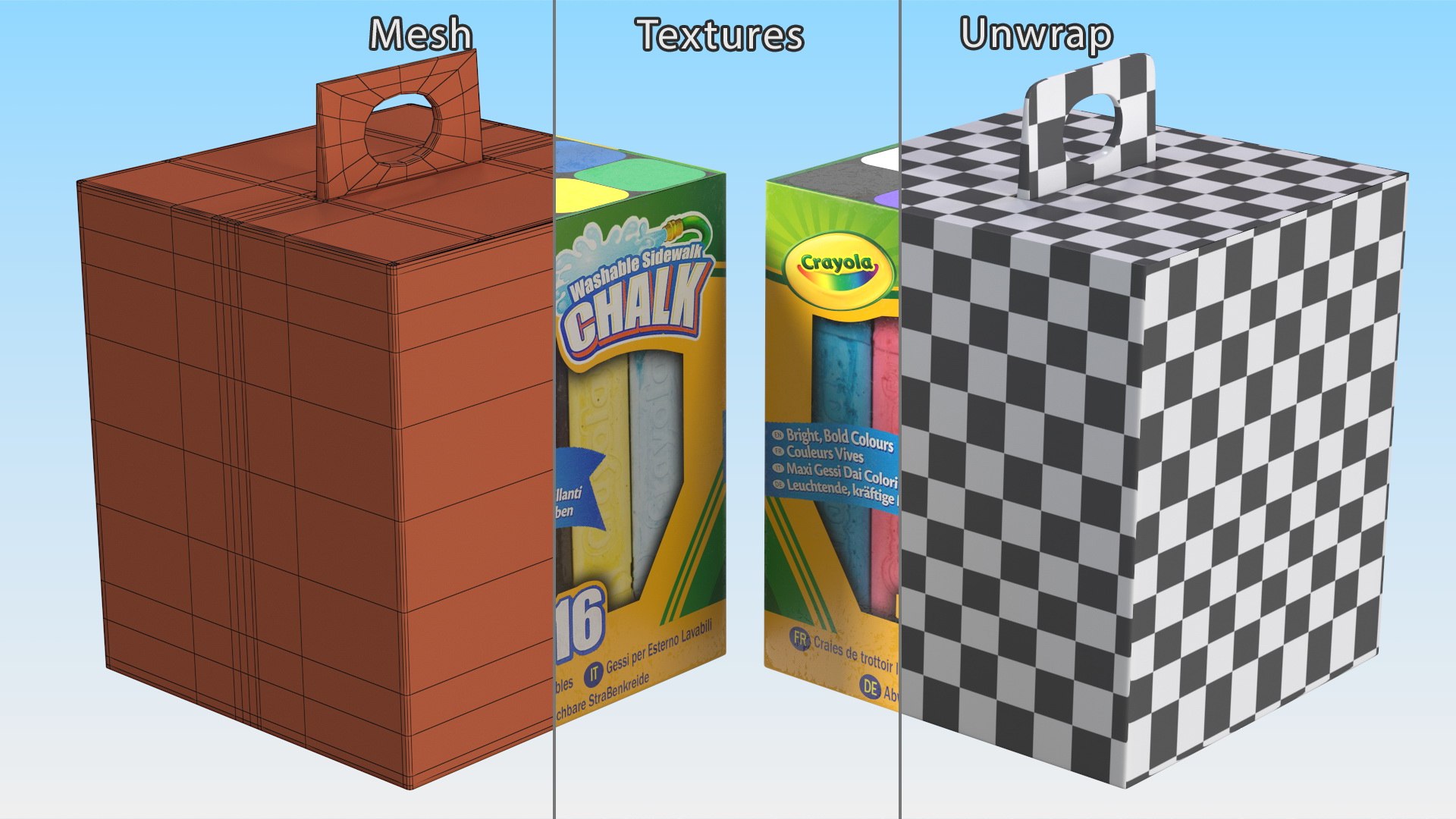 Sidewalk Chalk Box Crayola 3D Model - TurboSquid 2155082