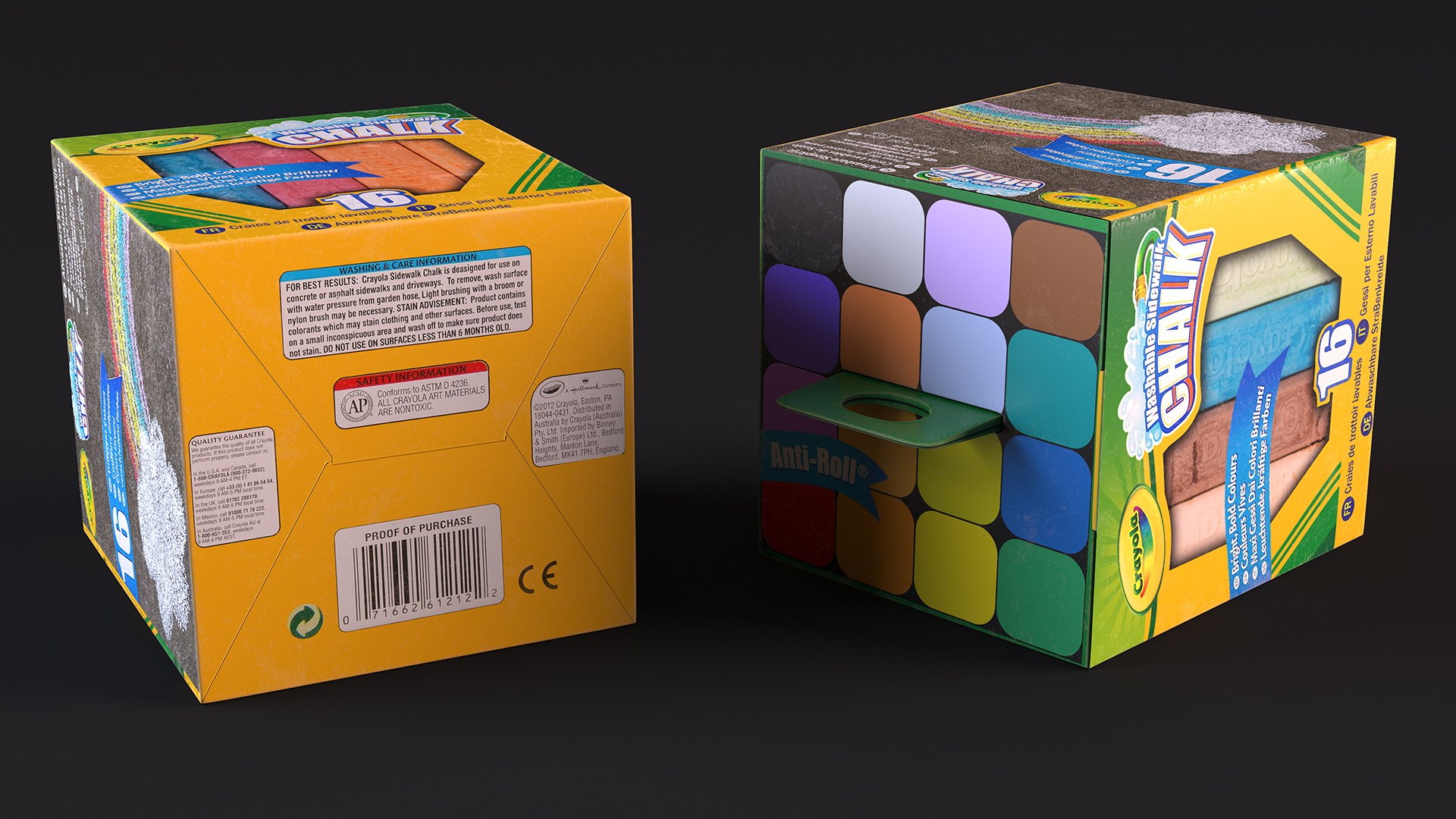 Sidewalk Chalk Box Crayola 3D Model - TurboSquid 2155082