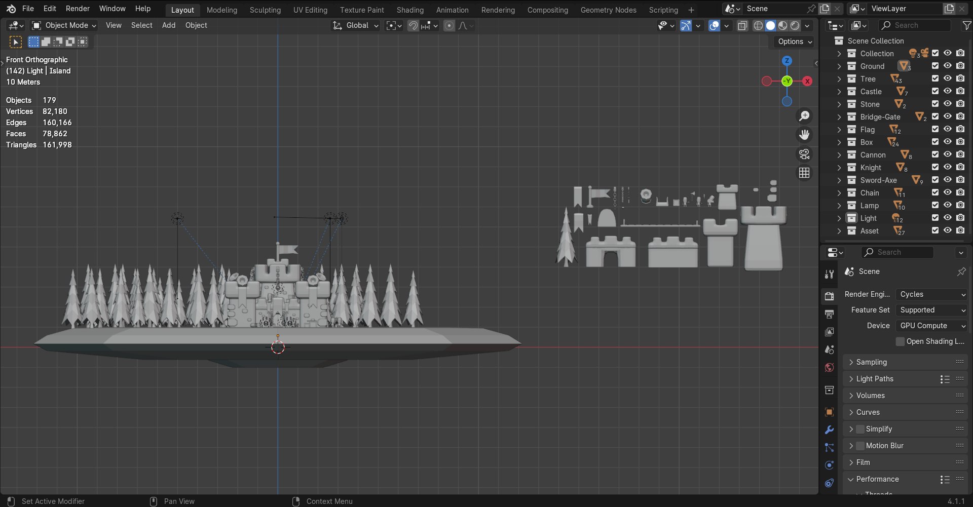 3D Low Poly Castle Model - TurboSquid 2223127