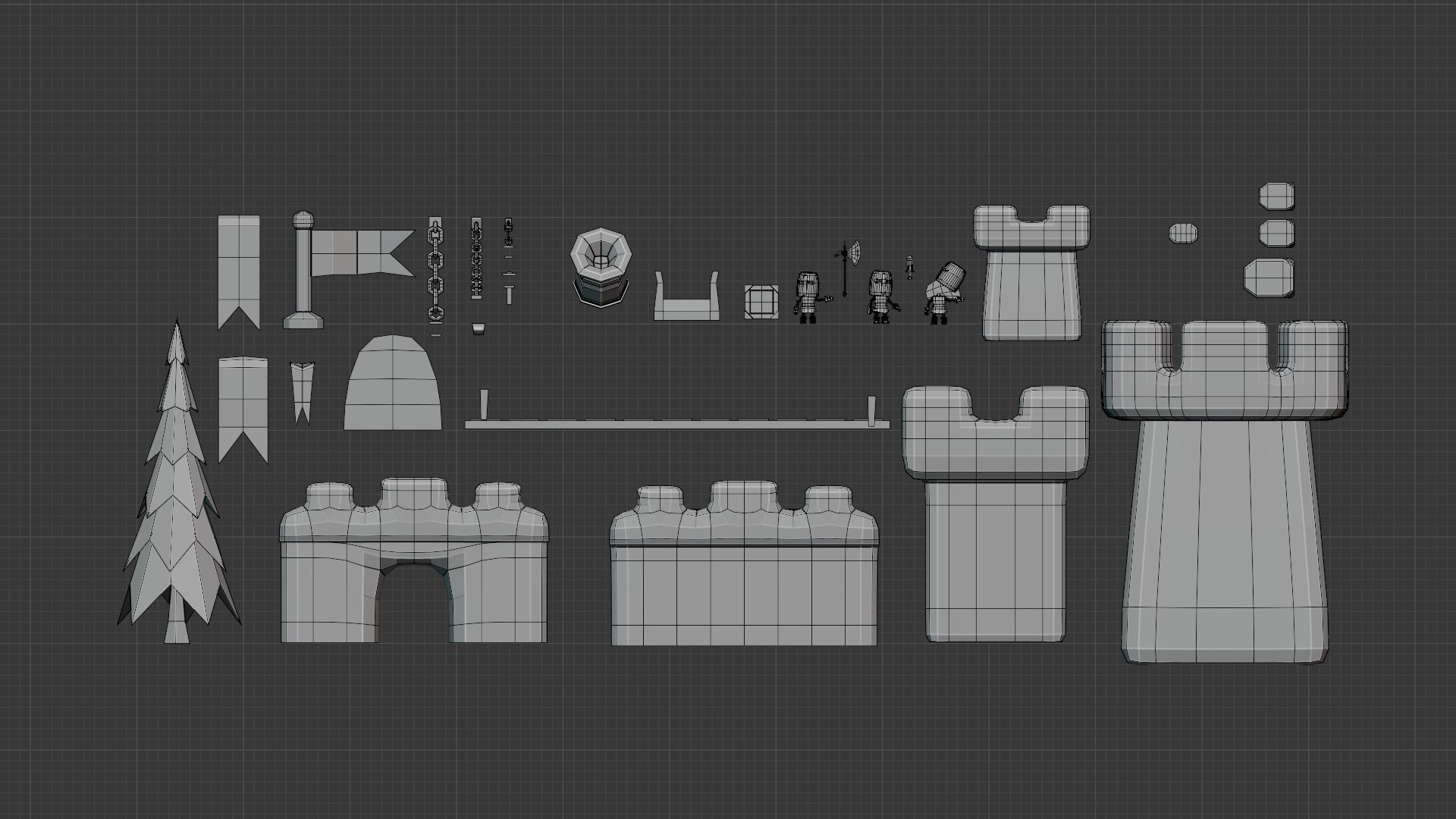 3D Low Poly Castle Model - TurboSquid 2223127